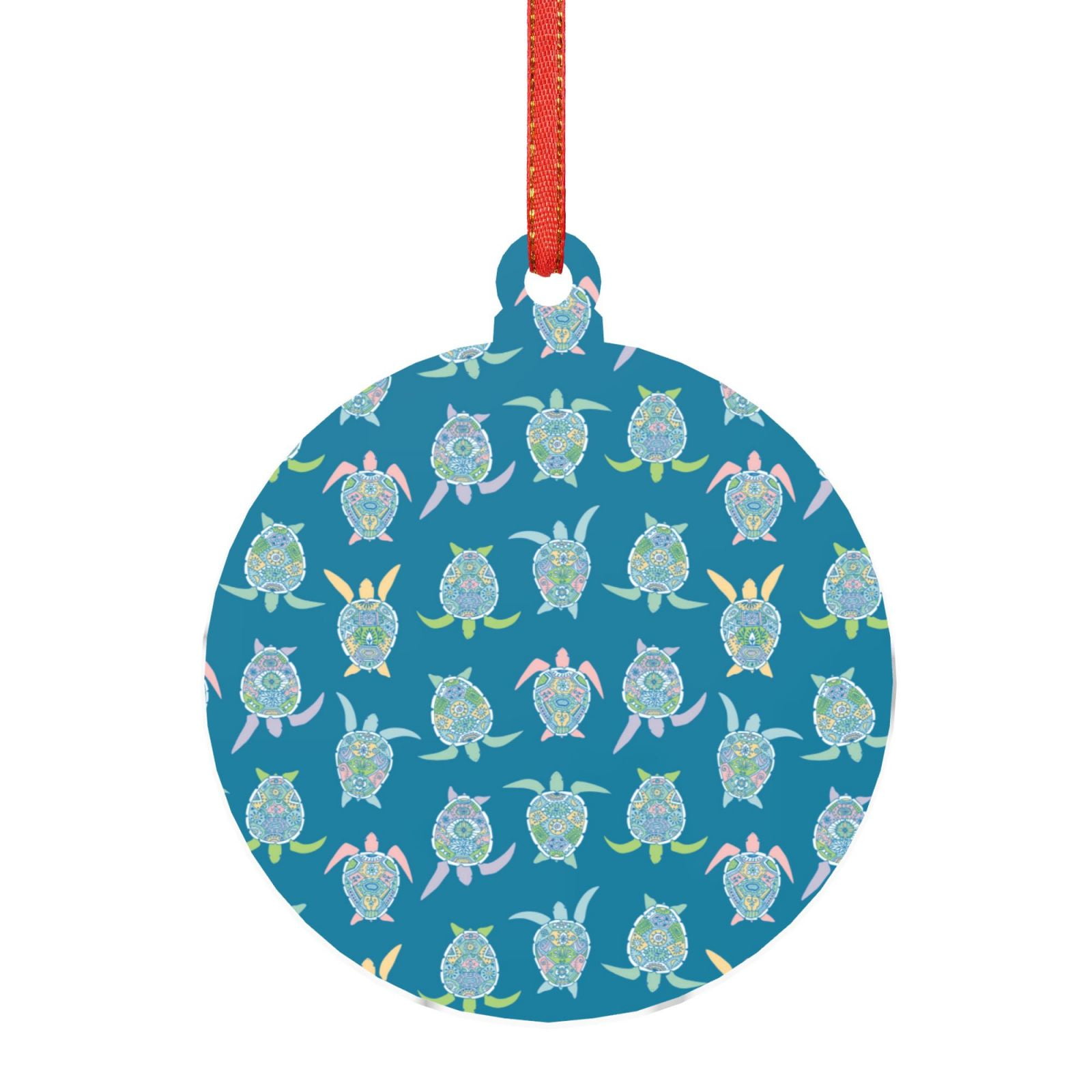 Cauagu Sea Turtle Pattern Acrylic Christmas Pendant,1-Pack Christmas ...