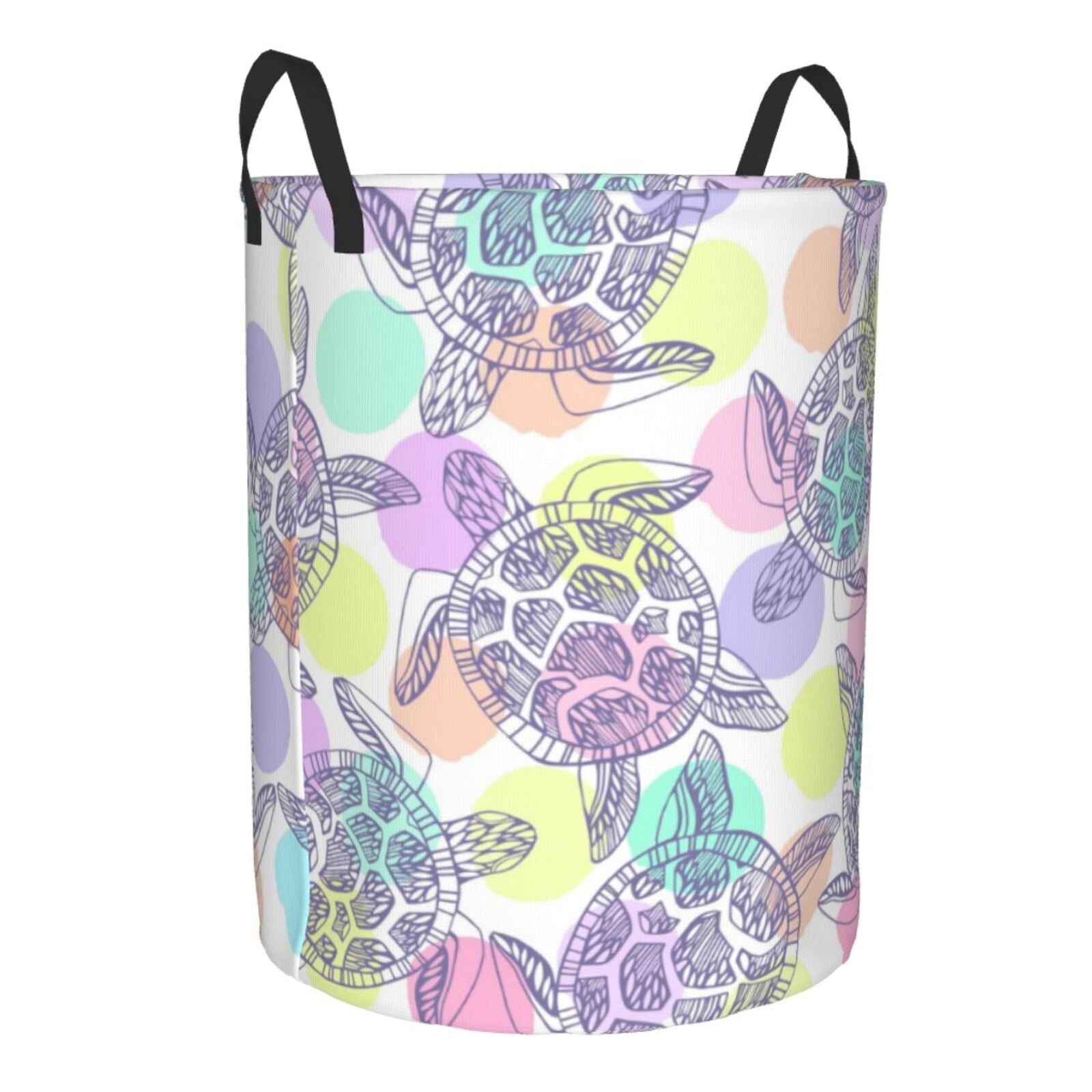 Cauagu Sea Turtles for Laundry Basket,Collapsible Organizer Basket for ...