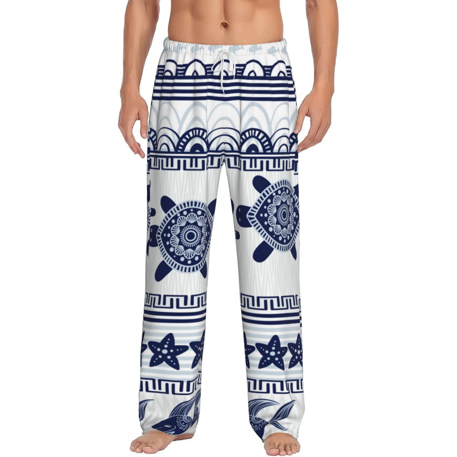 Cauagu Sea Underwater Turtles Mens Pajama Pants Sleep & Lounge Pants,PJ ...