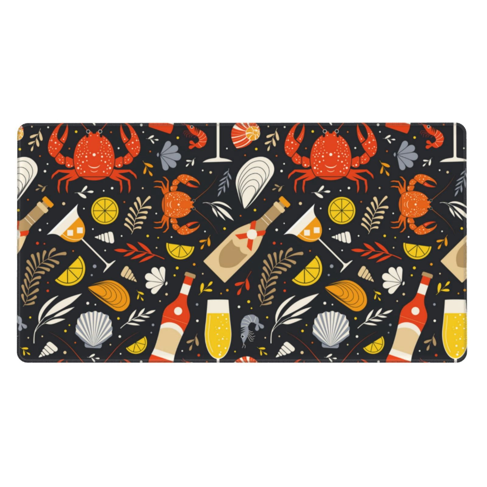 Cauagu Seafood And Drinks for Large Mouse Pad,XXL Extended Gaming Mouse ...