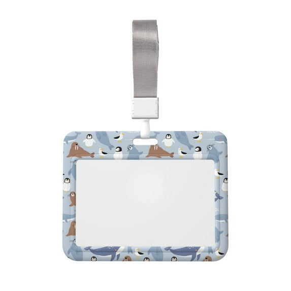 Cauagu Seal Fox Seagull Whales for ID Badge Holder,Badge Holder with ...