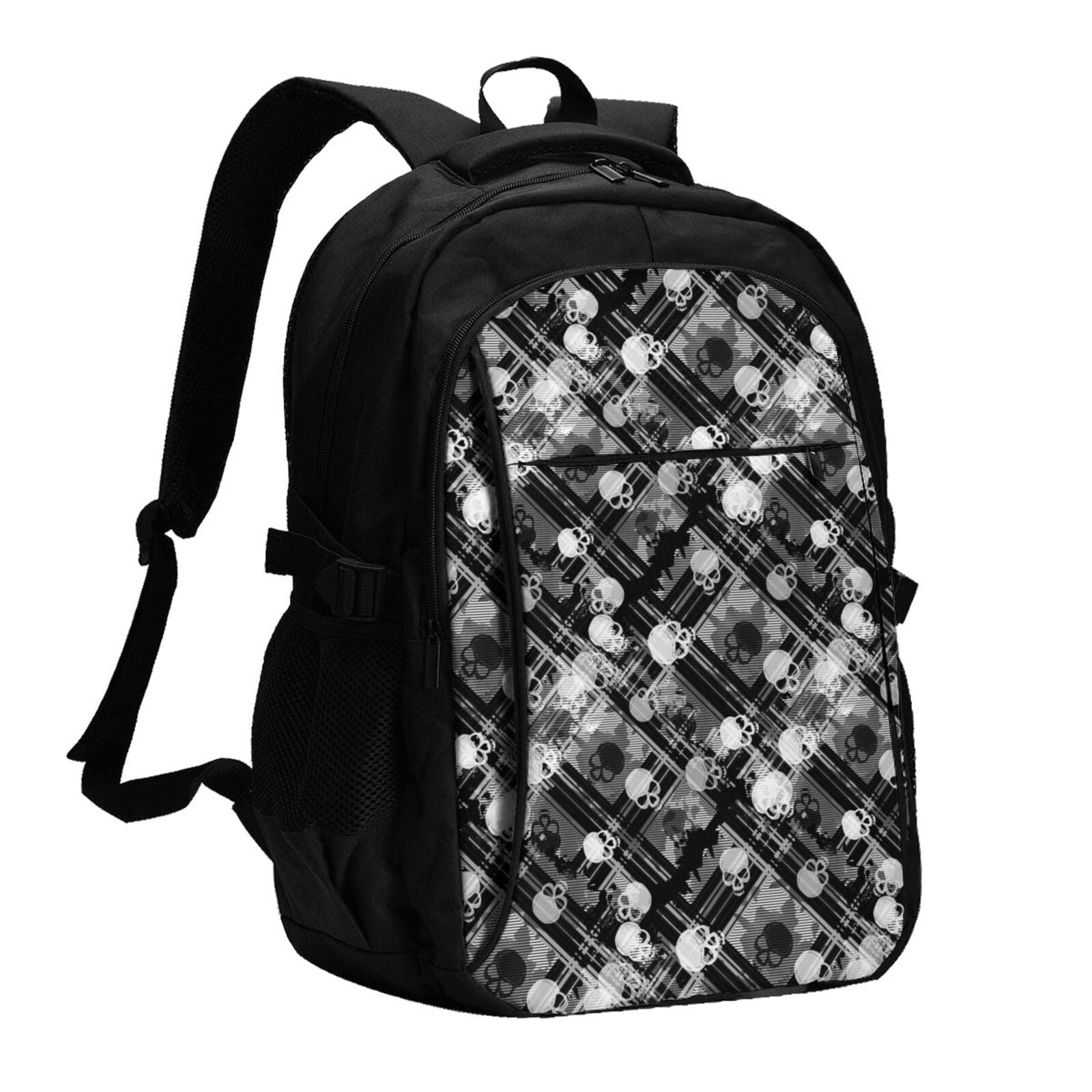 Cauagu Seamless Pattern With Skulls Print Travel Laptop with USB ...