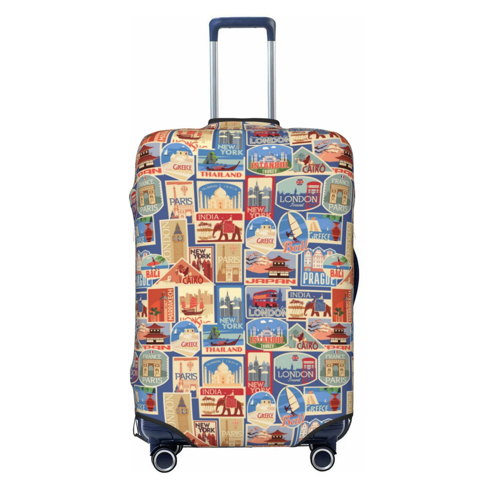 Cauagu Set Of Travel Vintage Print Travel Luggage Cover,Travel Dust ...