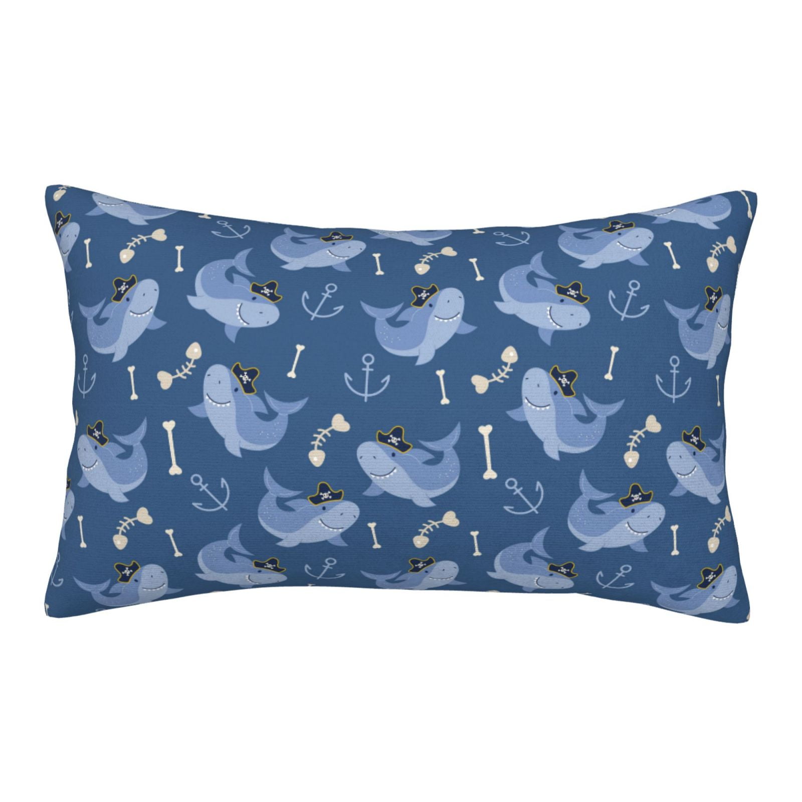 Cauagu Shark pirate Print Pillow Covers with Envelope Closure,1PC ...