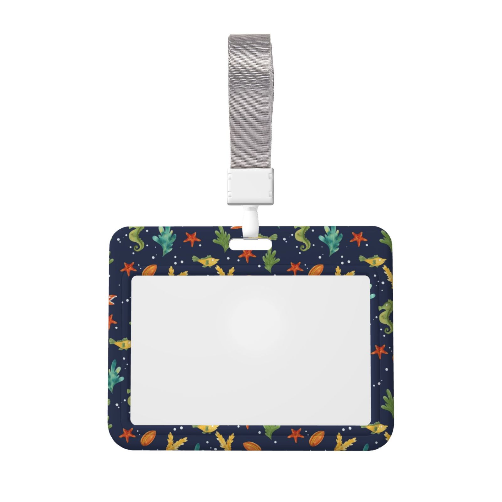 Cauagu Shells and Seaweed for ID Badge Holder,Badge Holder with Windows ...