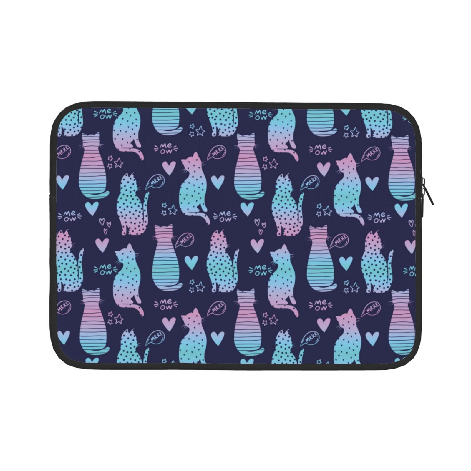 Cauagu Silhouette Cats Print Laptop Sleeve Case, Laptop Cover Portable ...
