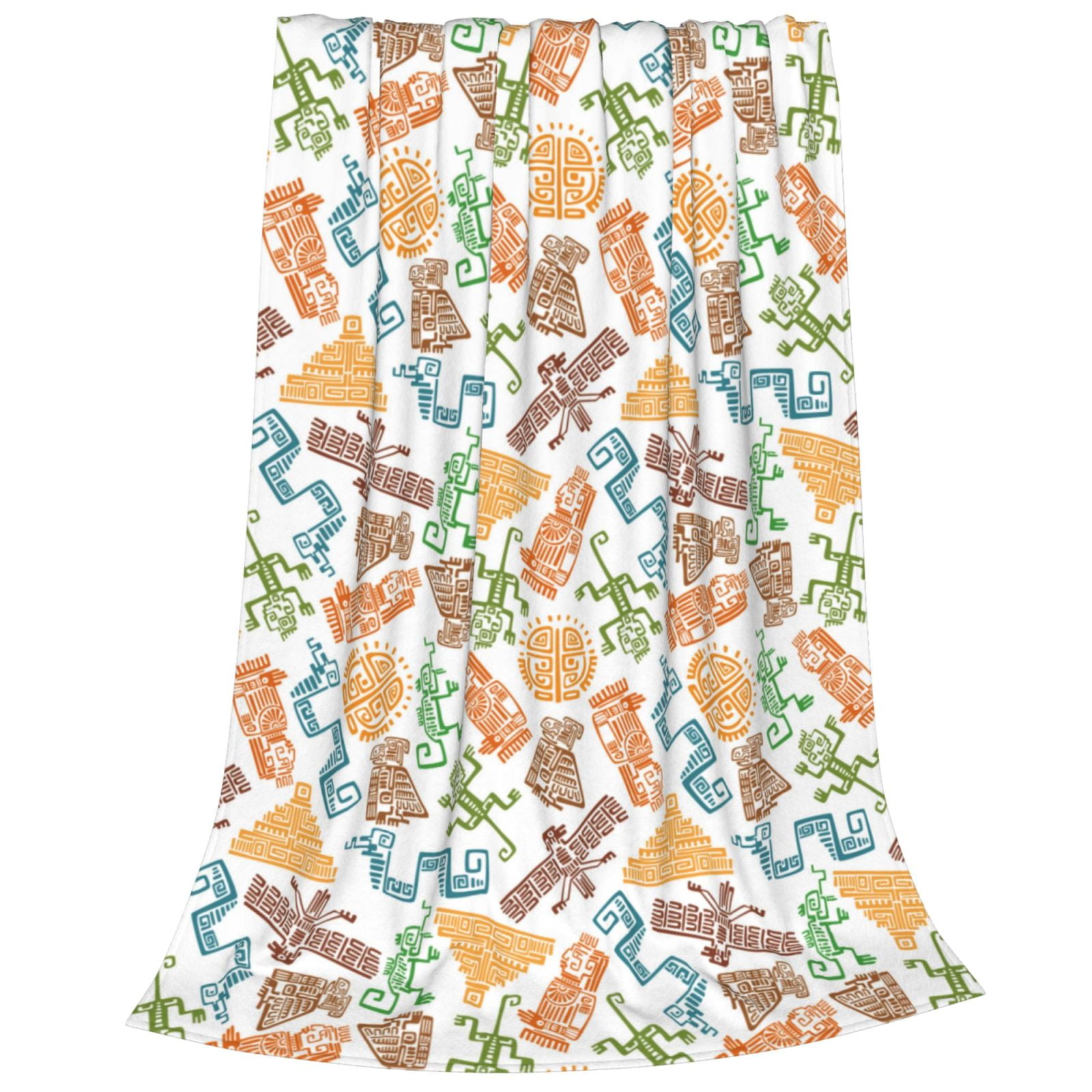 Cauagu Simple Drawing Pattern Flannel Bed Blankets,Fleece Blanket ...