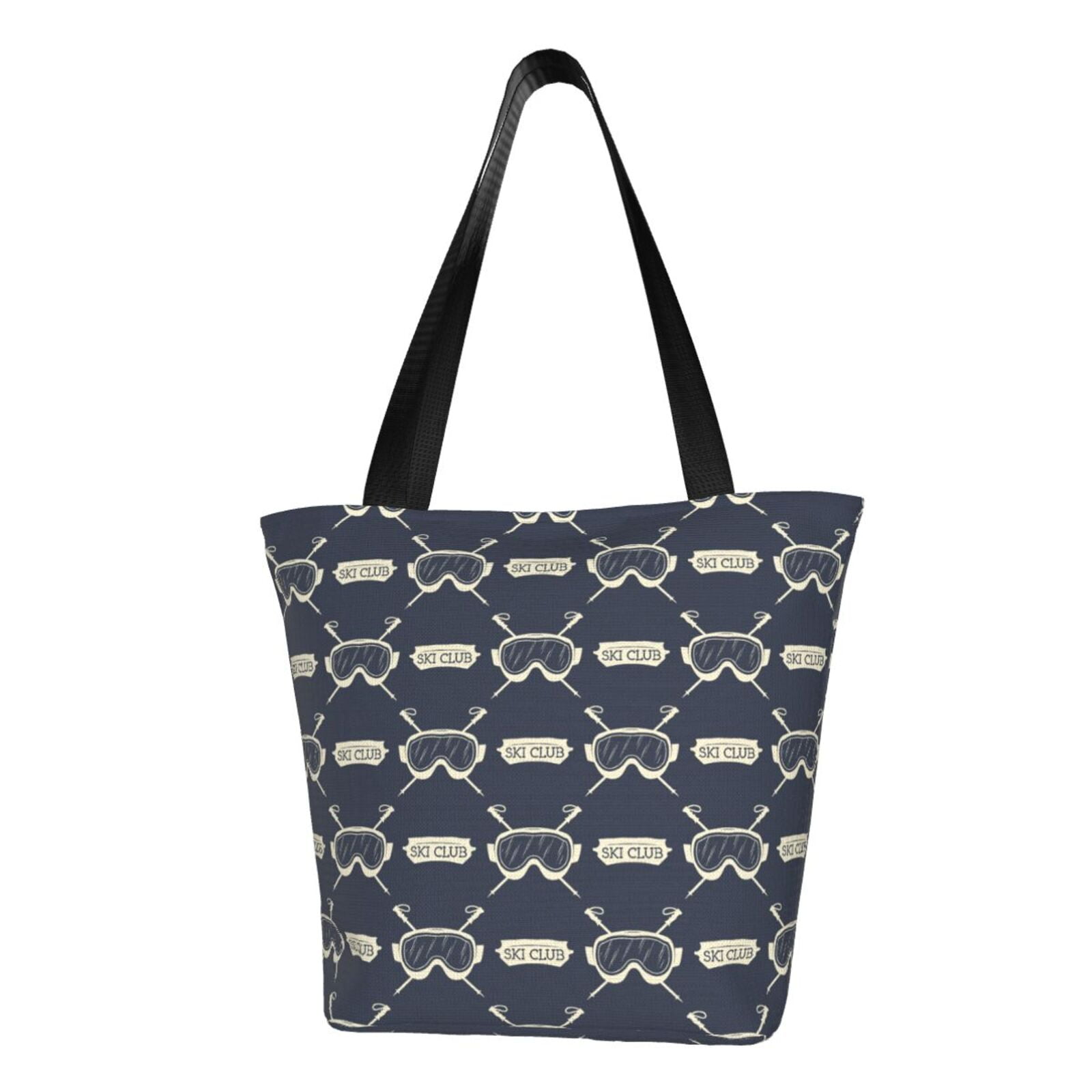 Cauagu Ski Goggles Vintage Print Print Canvas Aesthetic Tote Bag for ...