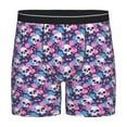 Cauagu Skull Flower Blue Print Men's Boxer Briefs, Funny & Cute ...