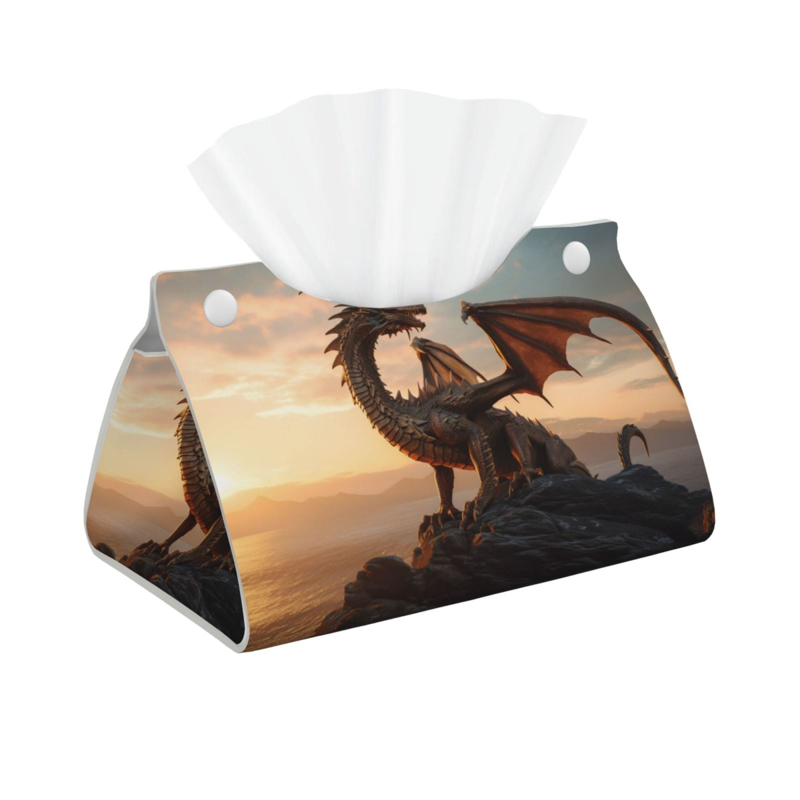 Cauagu Sky Sunset Bronze Dragon for Large Tissue Box Cover Rectangular ...