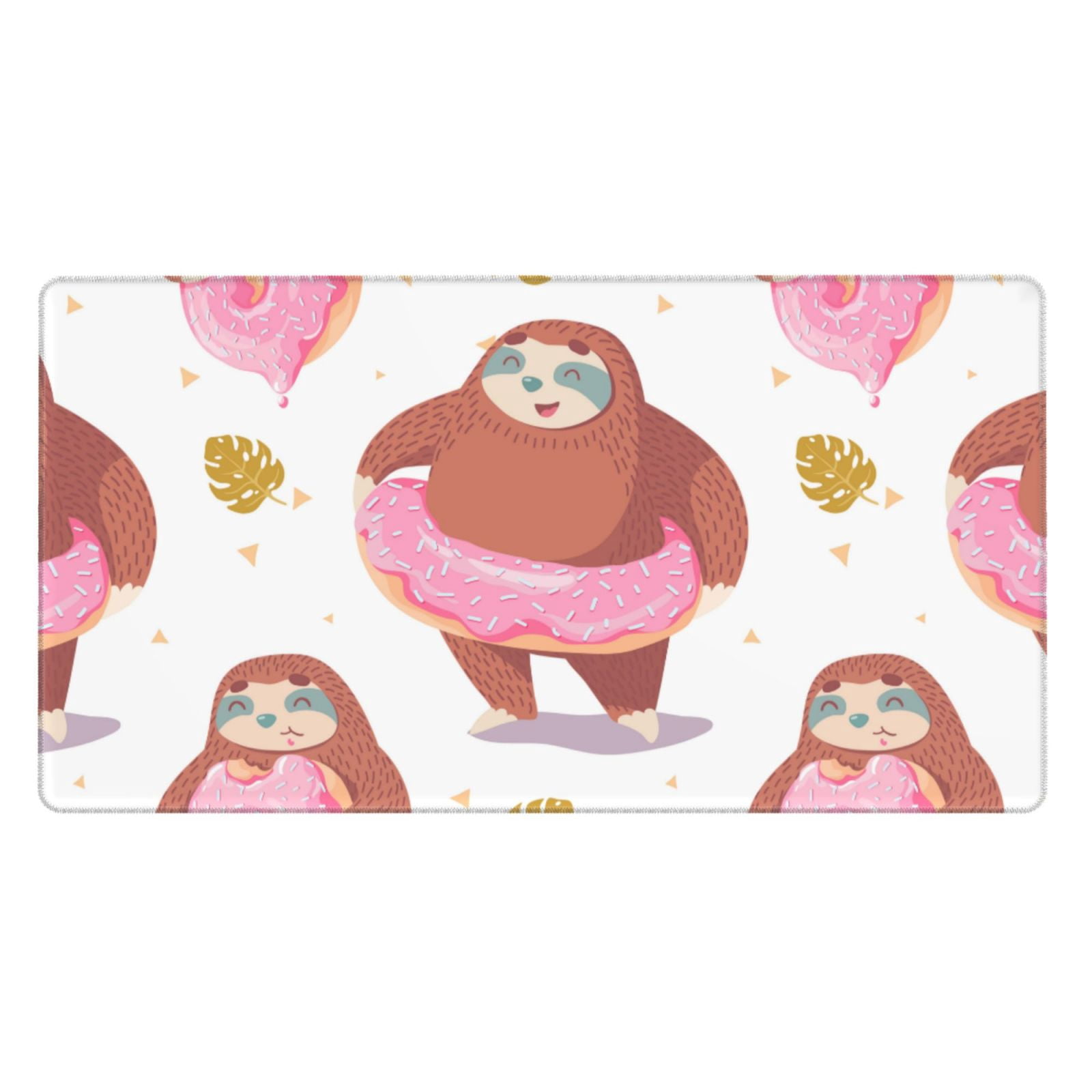 Cauagu Sloth with Donuts1 for Large Mouse Pad,XXL Extended Gaming Mouse ...