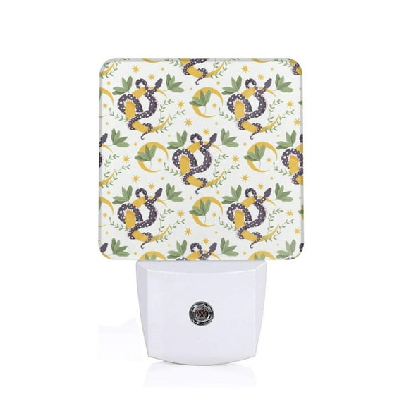 Cauagu Snake And Moon Print LED Nightlight,0.5W Night Lights Plug into ...