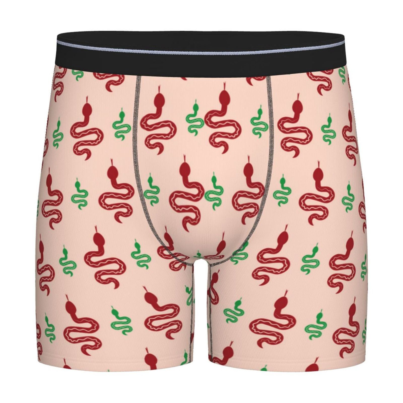 Cauagu Snake Print Men's Boxer Briefs, Funny & Cute Underwear Elastic ...
