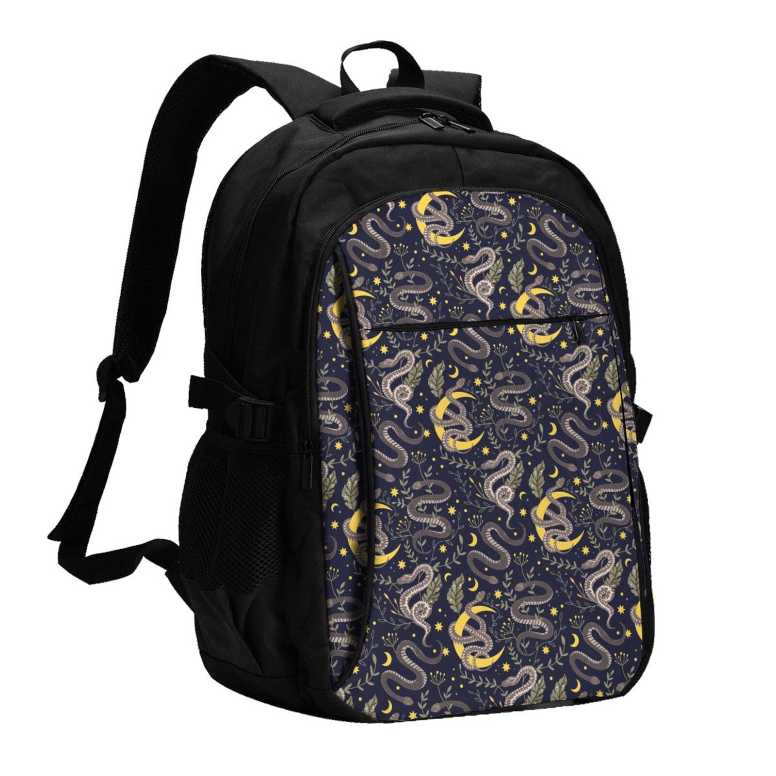 Cauagu Snake Sleep Print Travel Laptop with USB Charging Port,Extra ...
