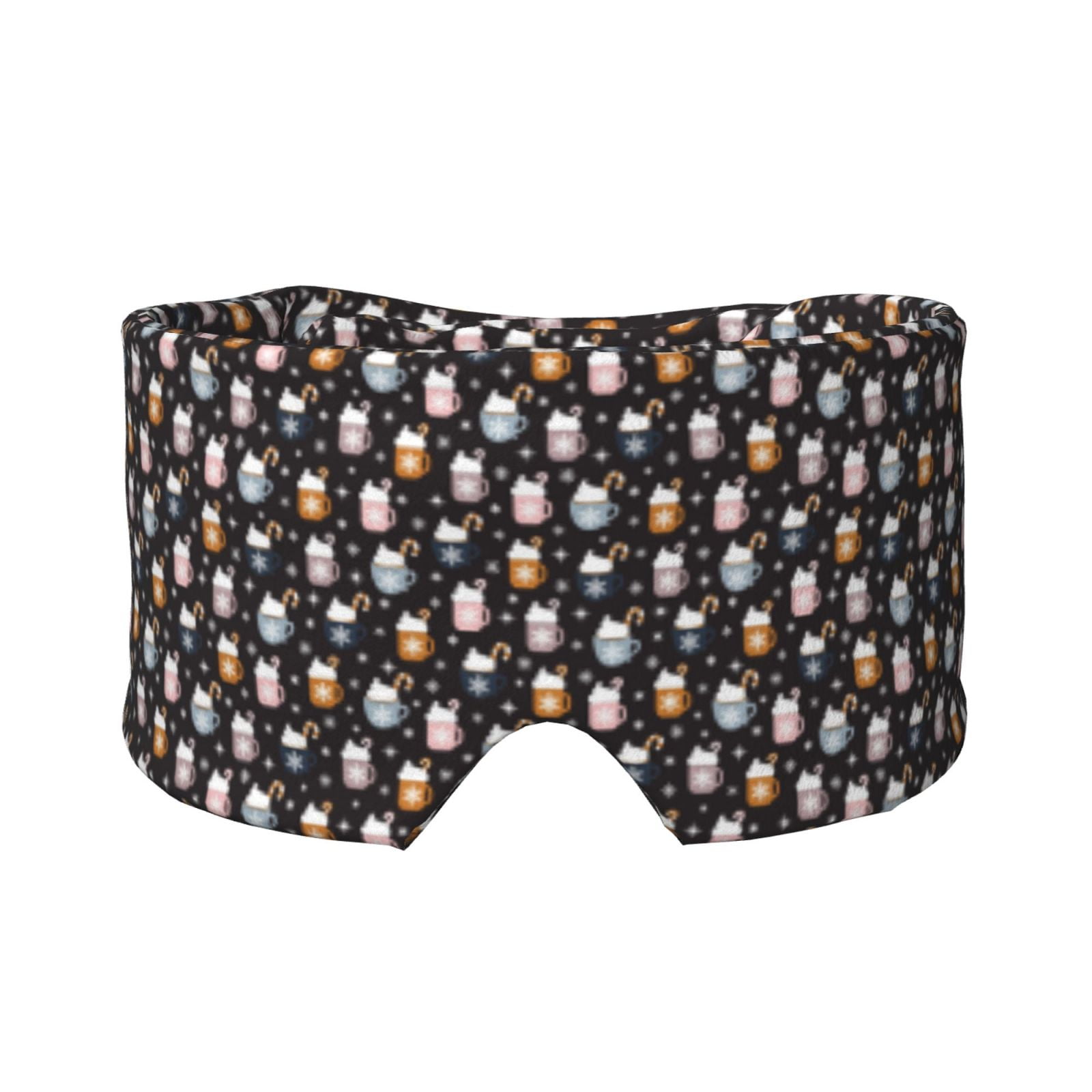Cauagu Snowflake Cream Hot Cocoa Print Blocking Sleep Eye Masks ...