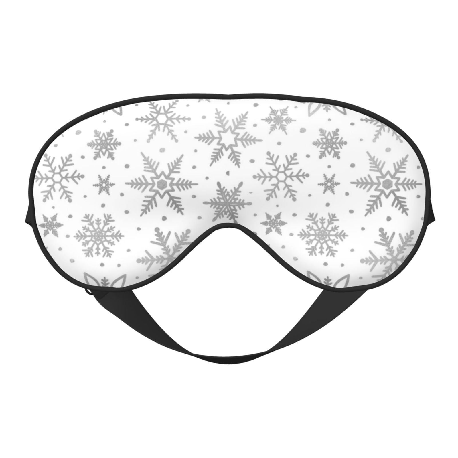 Cauagu Snowflake Minimalist Print Sleep Eye Mask, Blindfold Eye Sleep ...