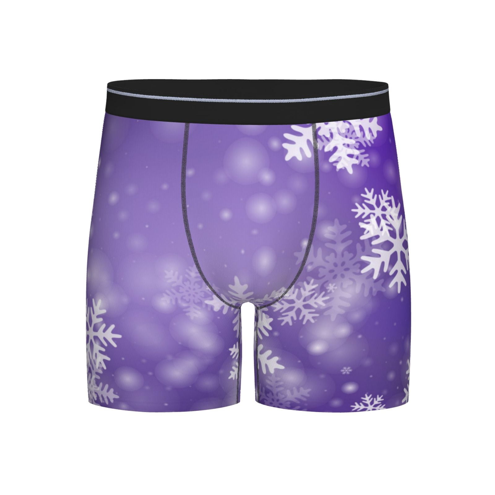 Cauagu Snowflakes Print Men's Boxer Briefs, Funny & Cute Underwear ...