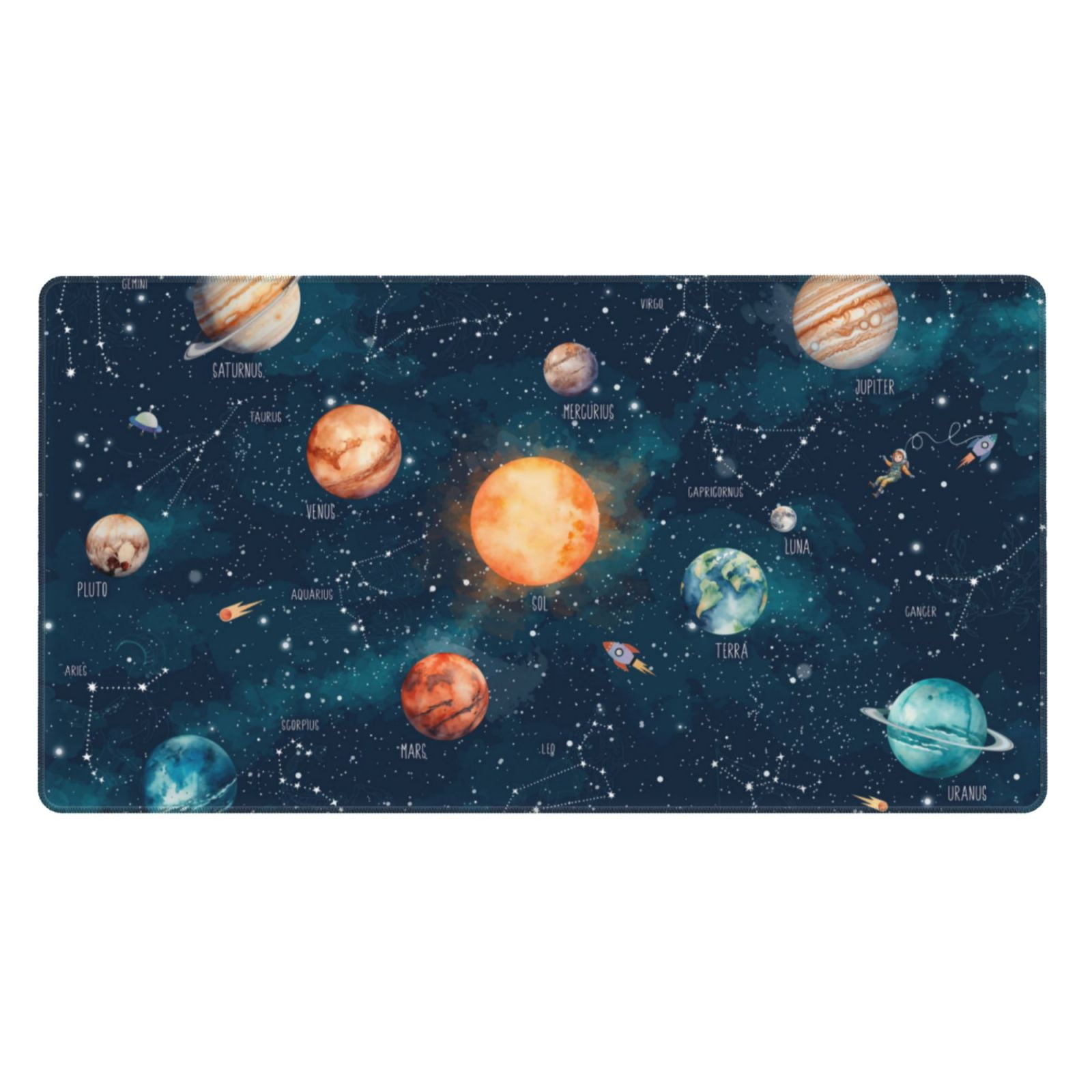 Cauagu Solar System And Planets for Large Mouse Pad,XXL Extended Gaming ...