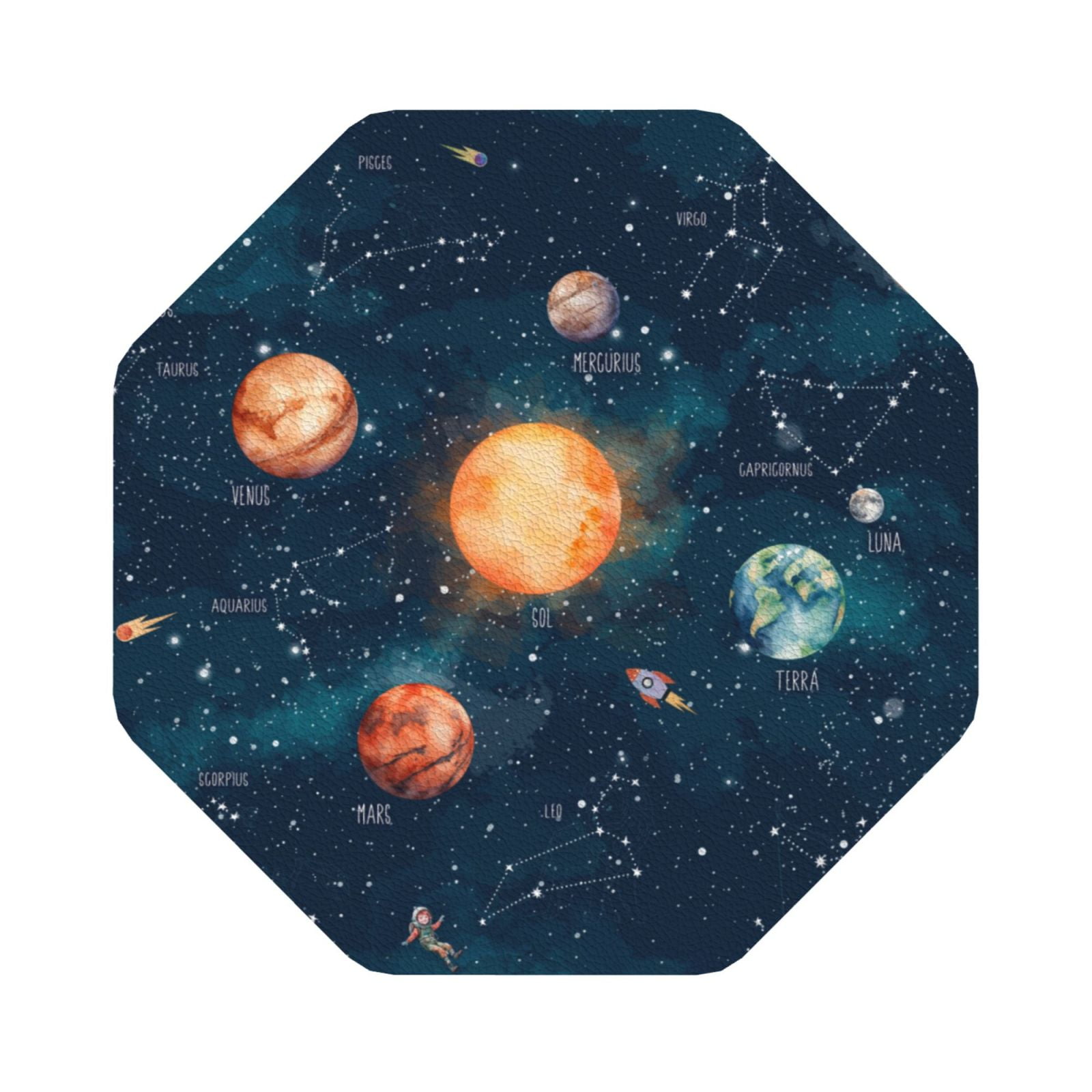 Cauagu Solar System And Planets for Round Coaster,Drink Coasters Set of ...