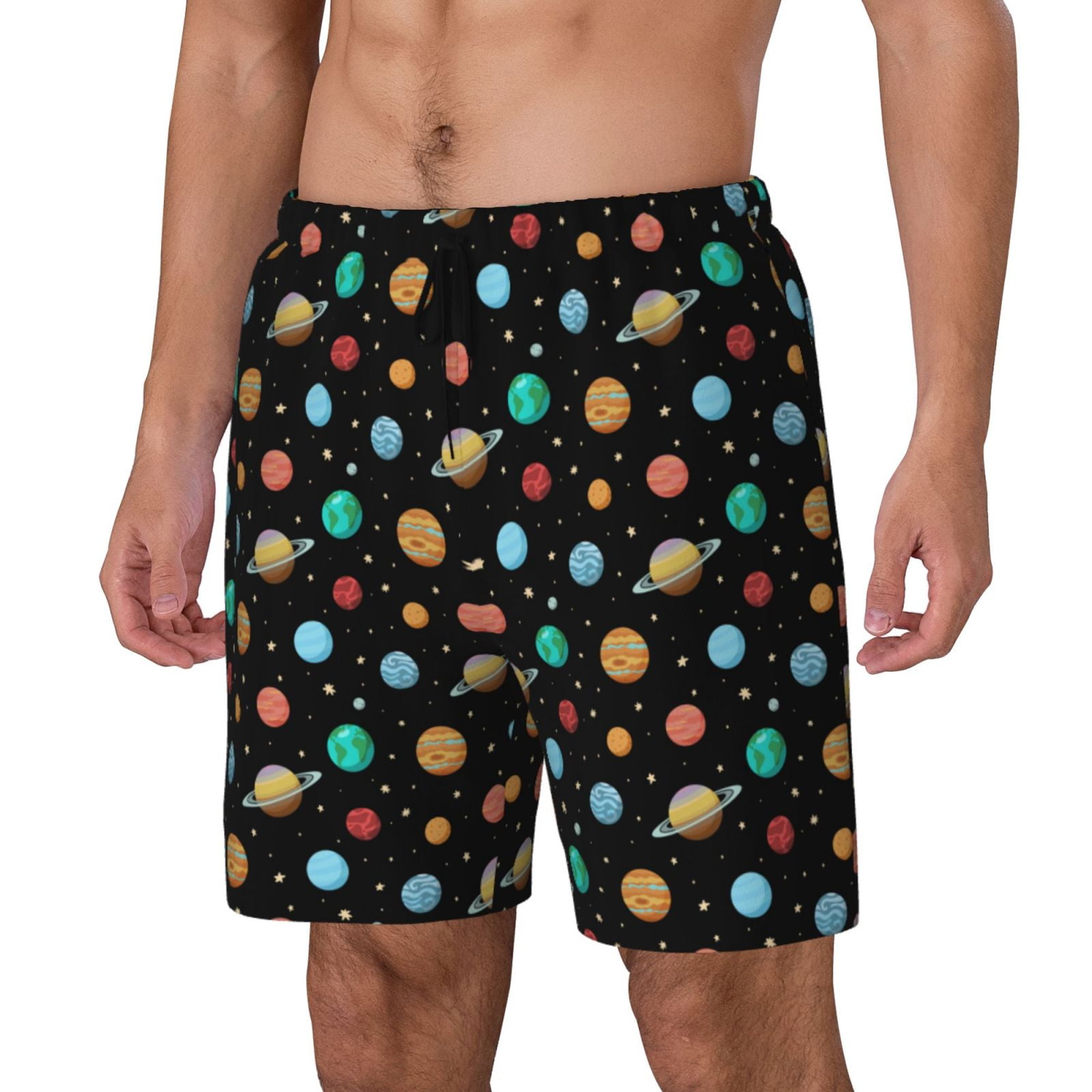 Cauagu Solar System Planets Space Print Mens Swim Trunks Quick Dry ...