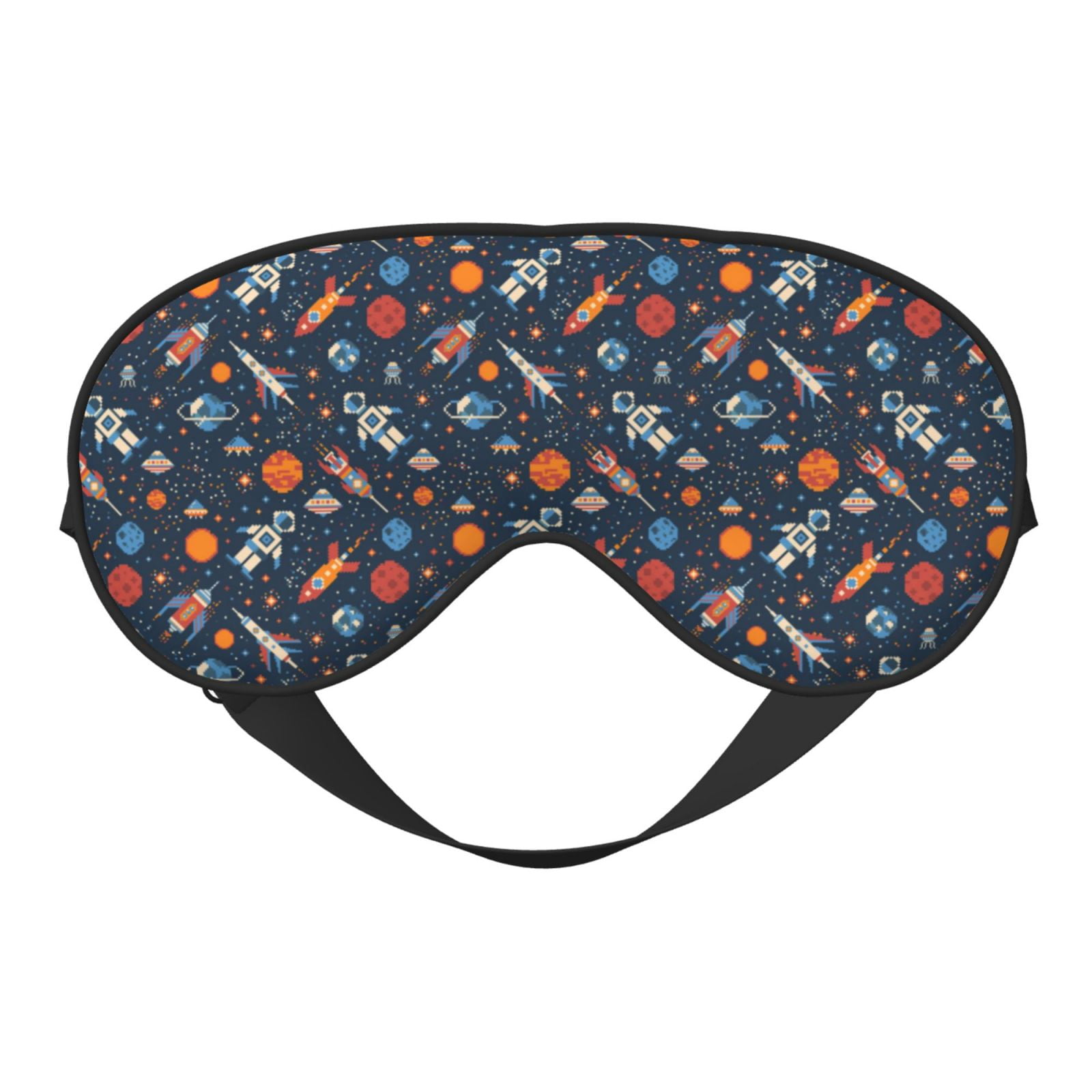 Cauagu Spaceships And Stars In Outer Space Print Sleep Eye Mask ...