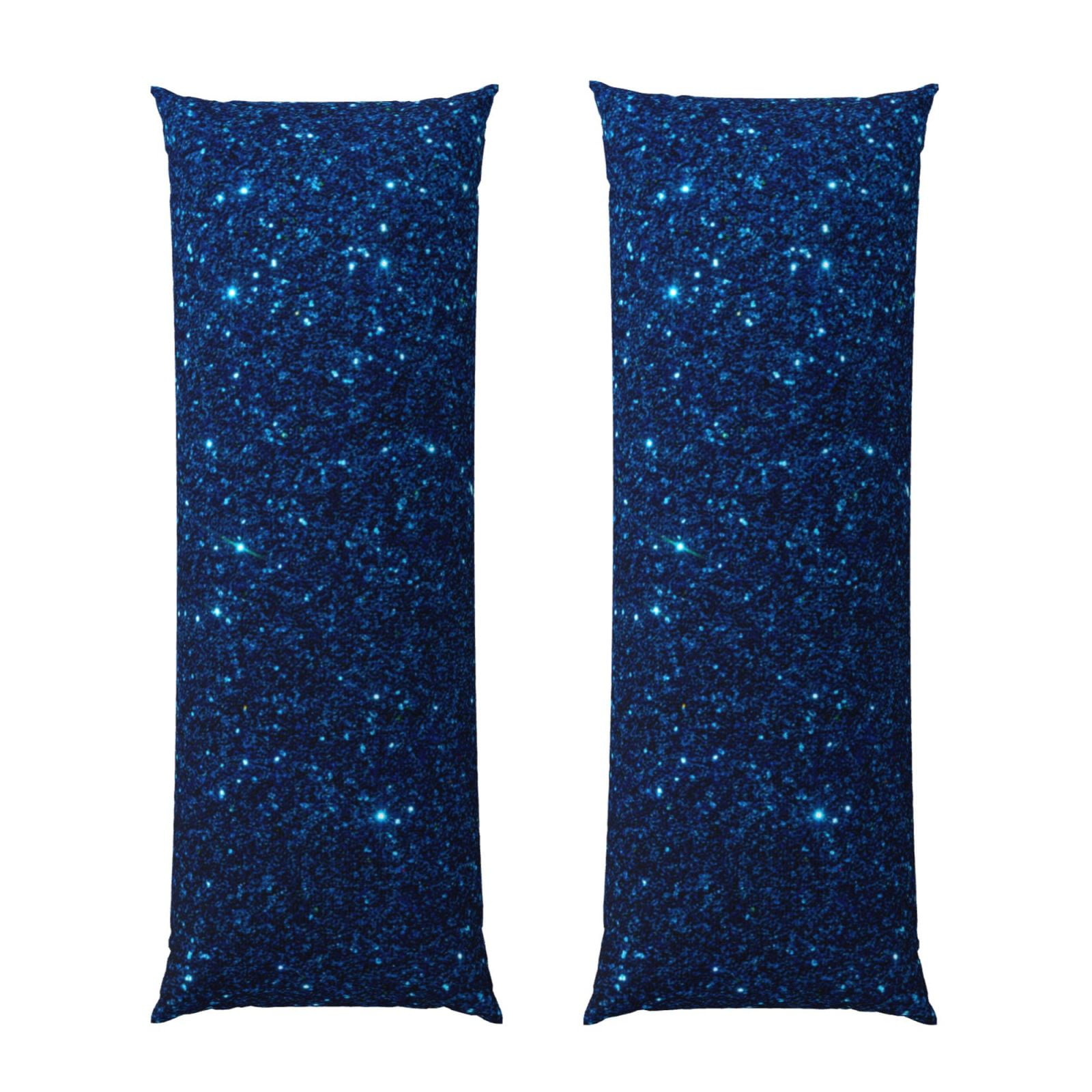 Cauagu Sparkling Blue Glitter for Long Body Pillowcase 1 PCS,Soft Long ...
