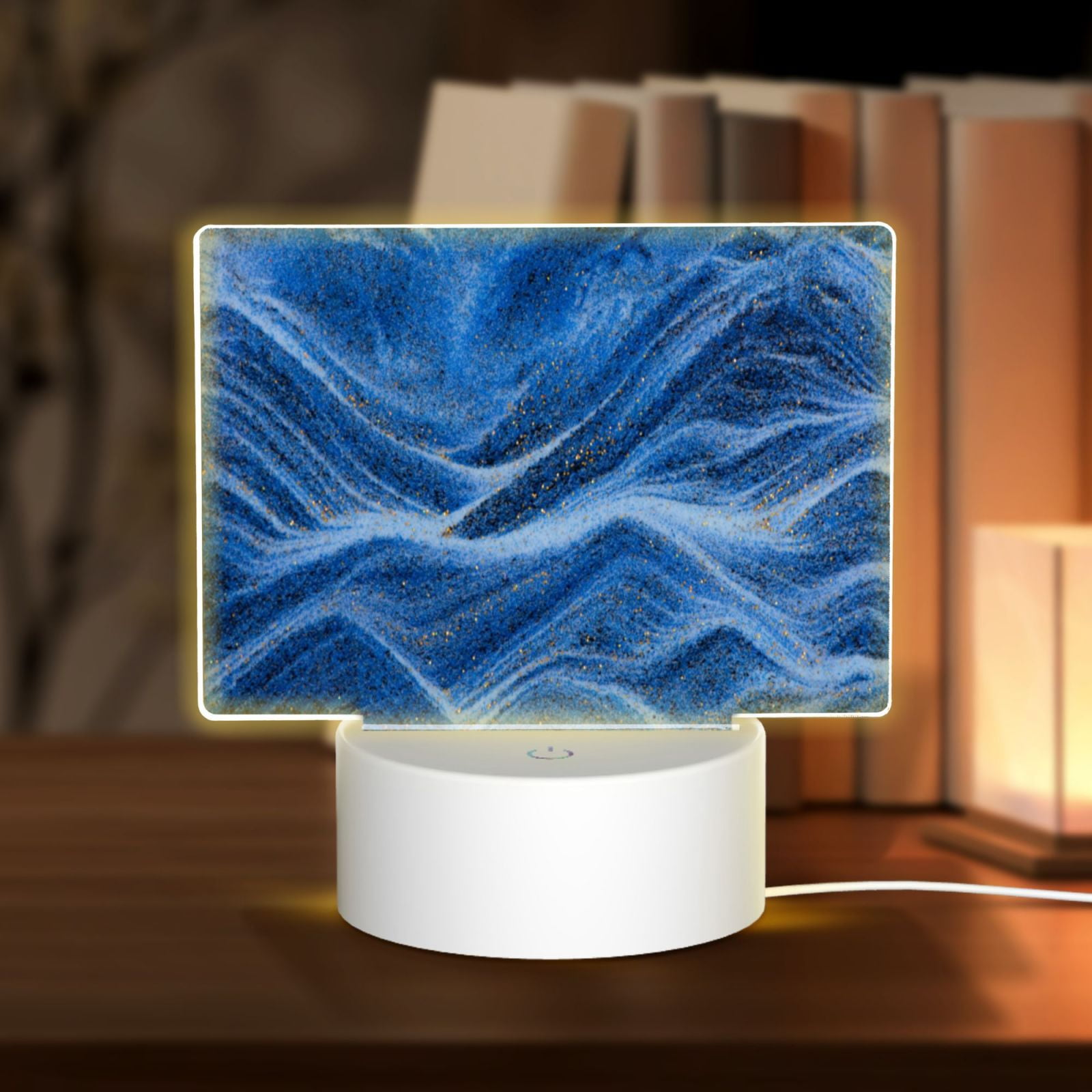 Cauagu Sparkling With Blue for Rectangle Acrylic Night Light - Acrylic ...