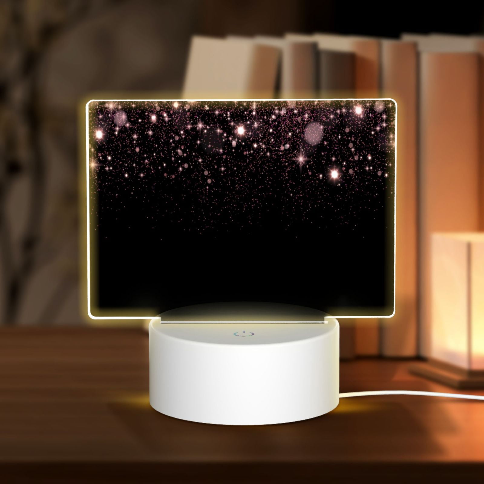Cauagu Sparkling Pink Night Sky for Rectangle Acrylic Night Light ...