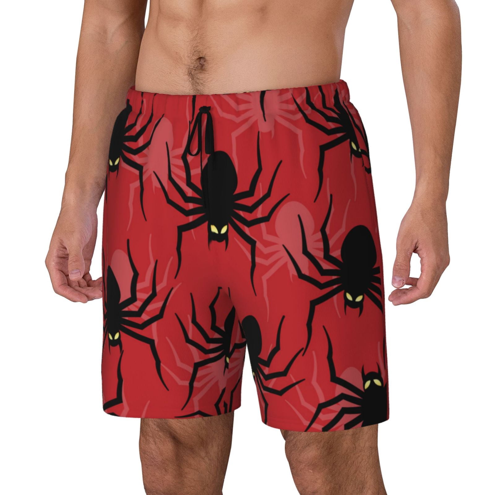 Cauagu Spider Print Mens Swim Trunks Quick Dry Board Shorts Swim Shorts ...