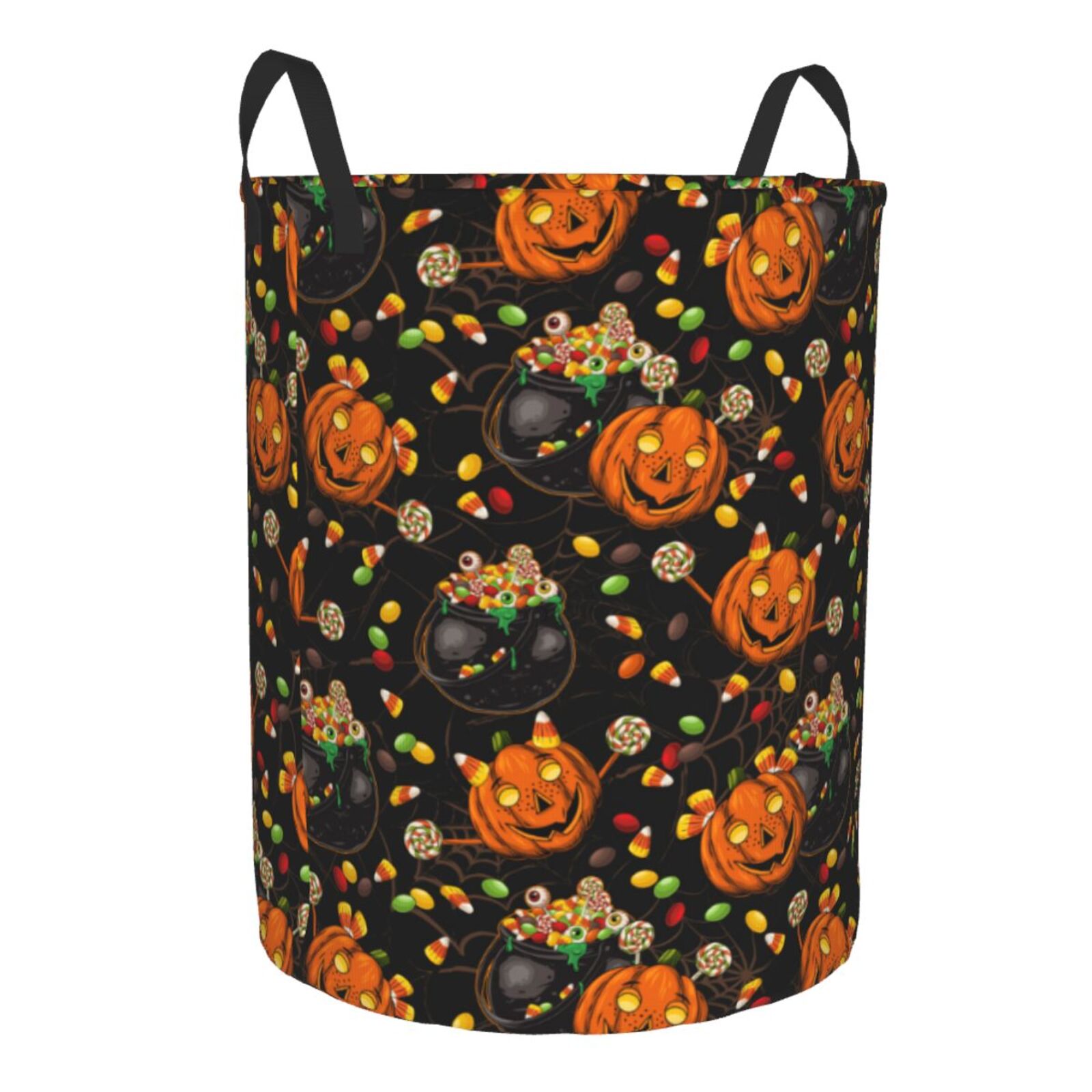 Cauagu Spooky Sweets For Laundry Basket Collapsible Organizer Basket For Storage Bin Toy Bins
