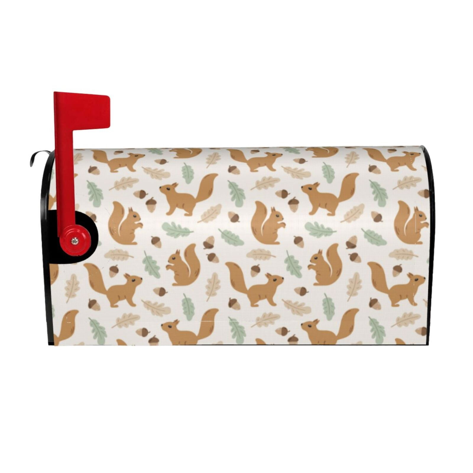 Cauagu Squirrel And Leaves Pattern Magnetic Mailbox Covers, Mailbox ...