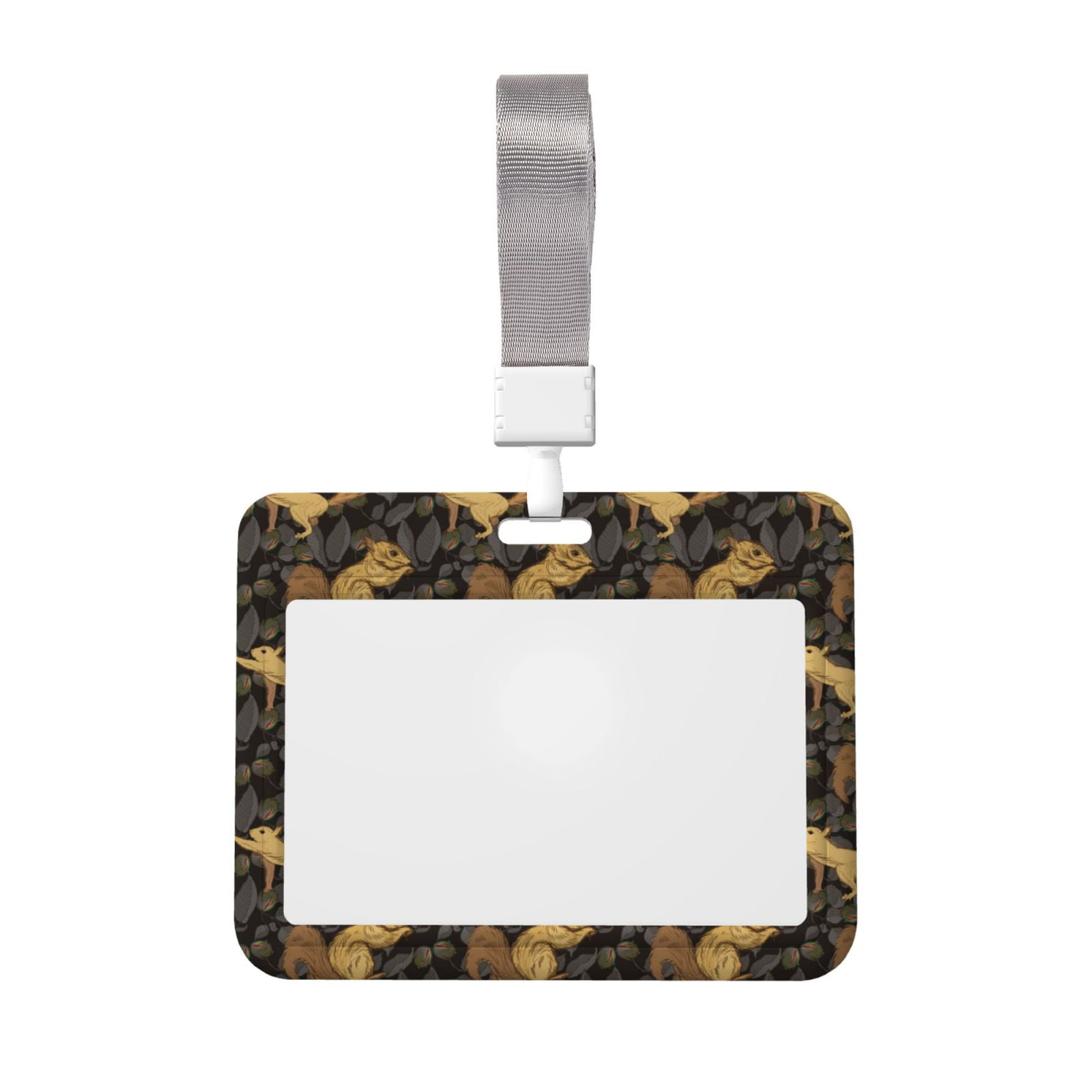 Cauagu Squirrel Gathering Nuts for ID Badge Holder,Badge Holder with ...