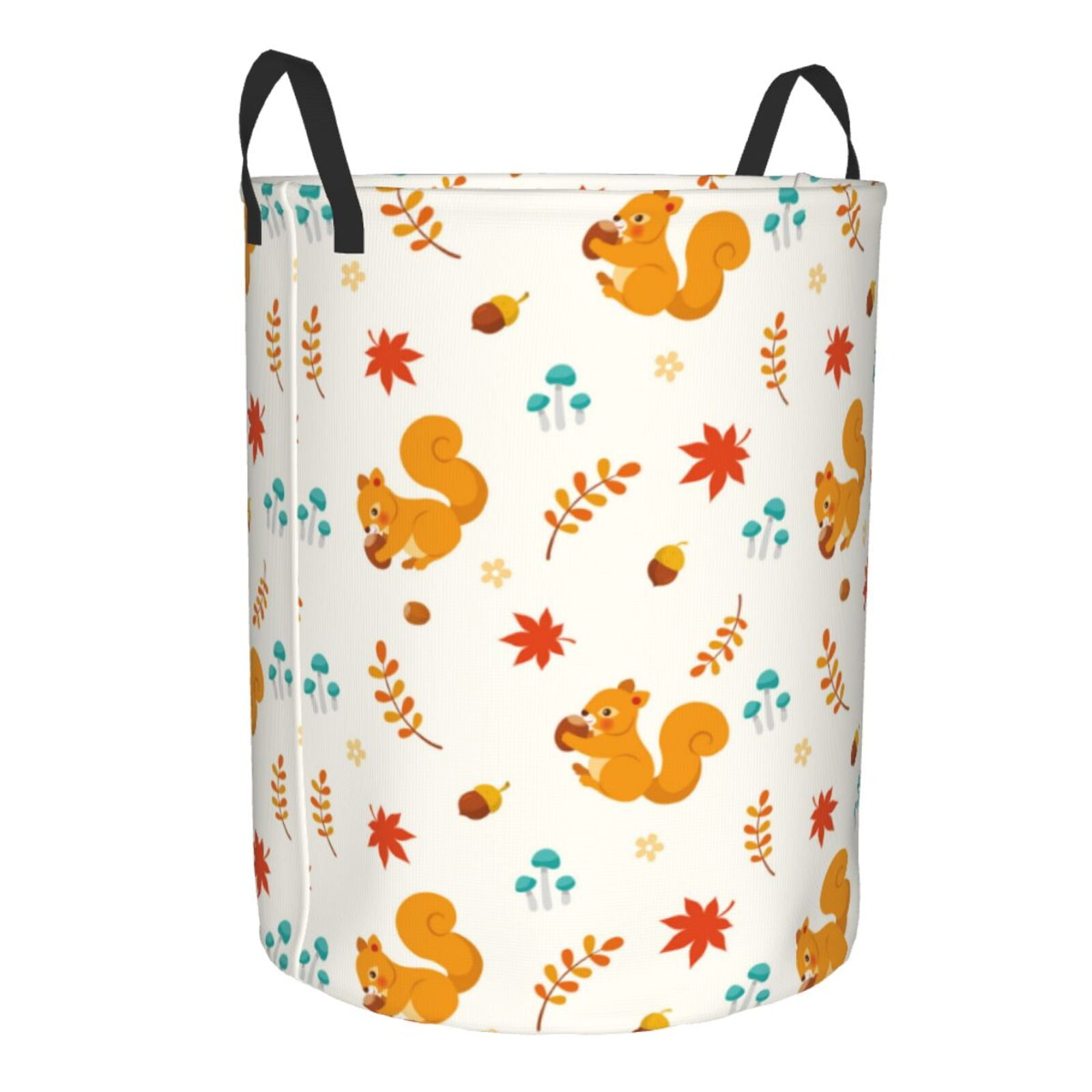 Cauagu Squirrel Maple Leaves And Nuts for Laundry Basket,Collapsible ...