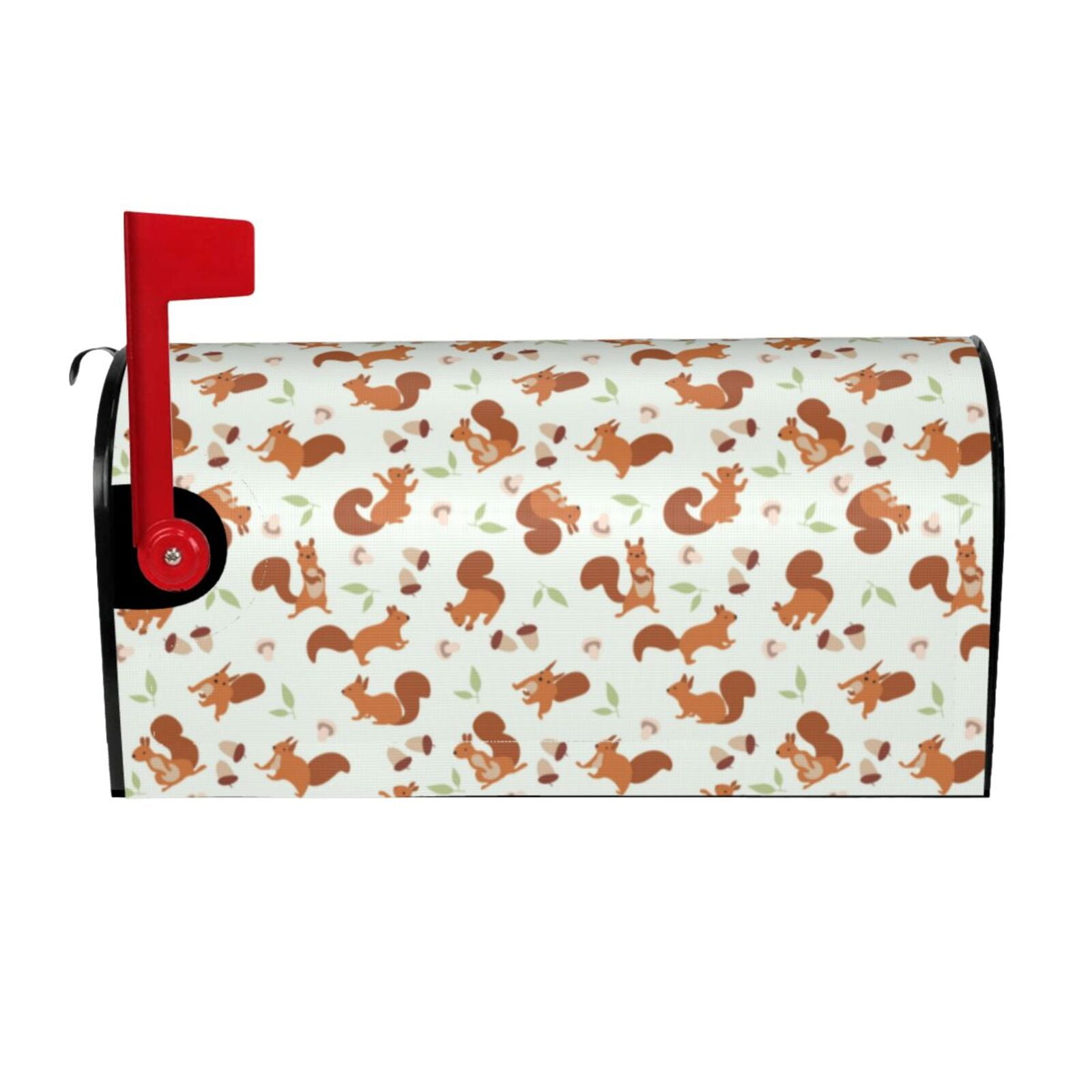 Cauagu Squirrel Playing Pattern Magnetic Mailbox Covers, Mailbox Cover ...