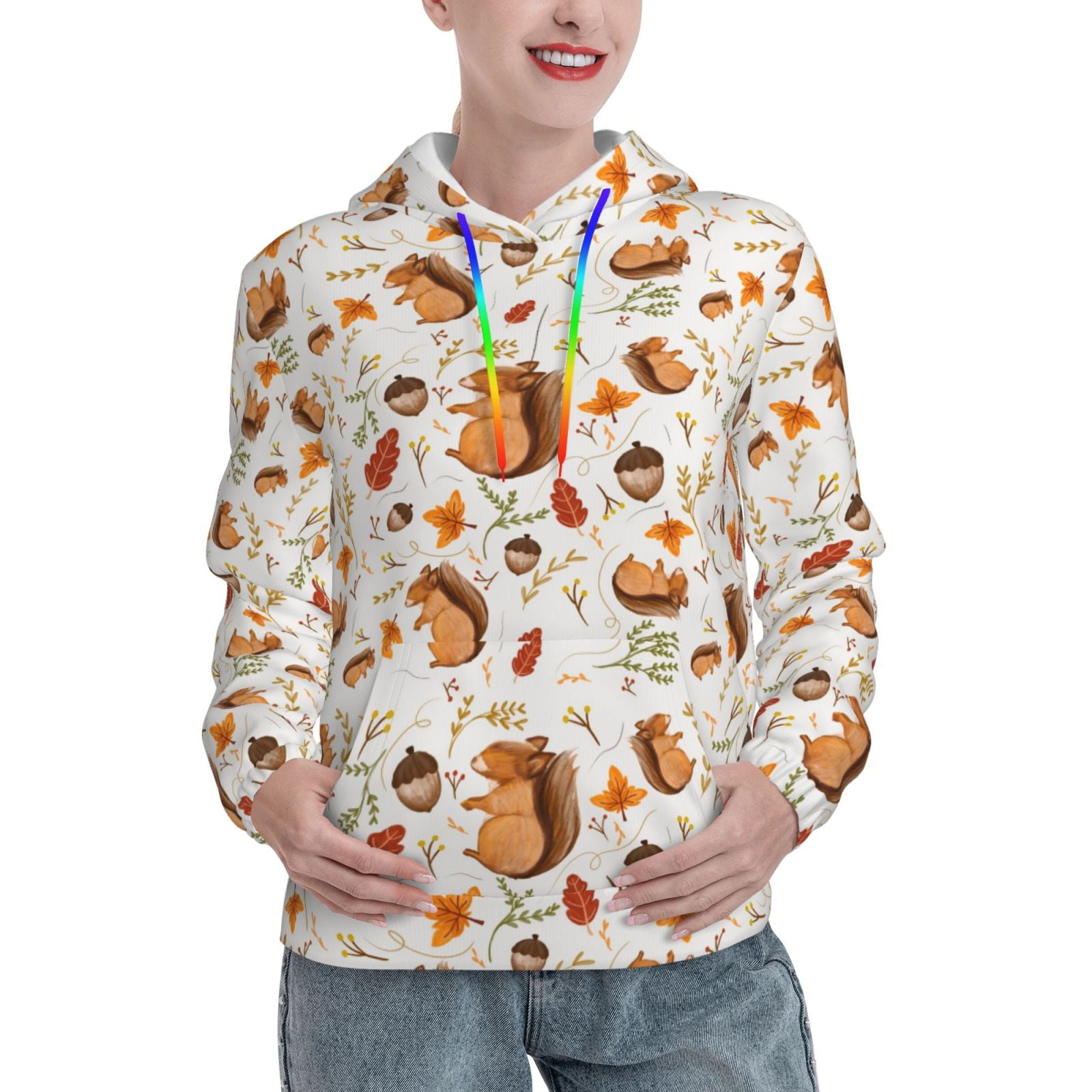 Cauagu Squirrel for Women's Hooded Sweatshirts Pullover Hoodie for ...