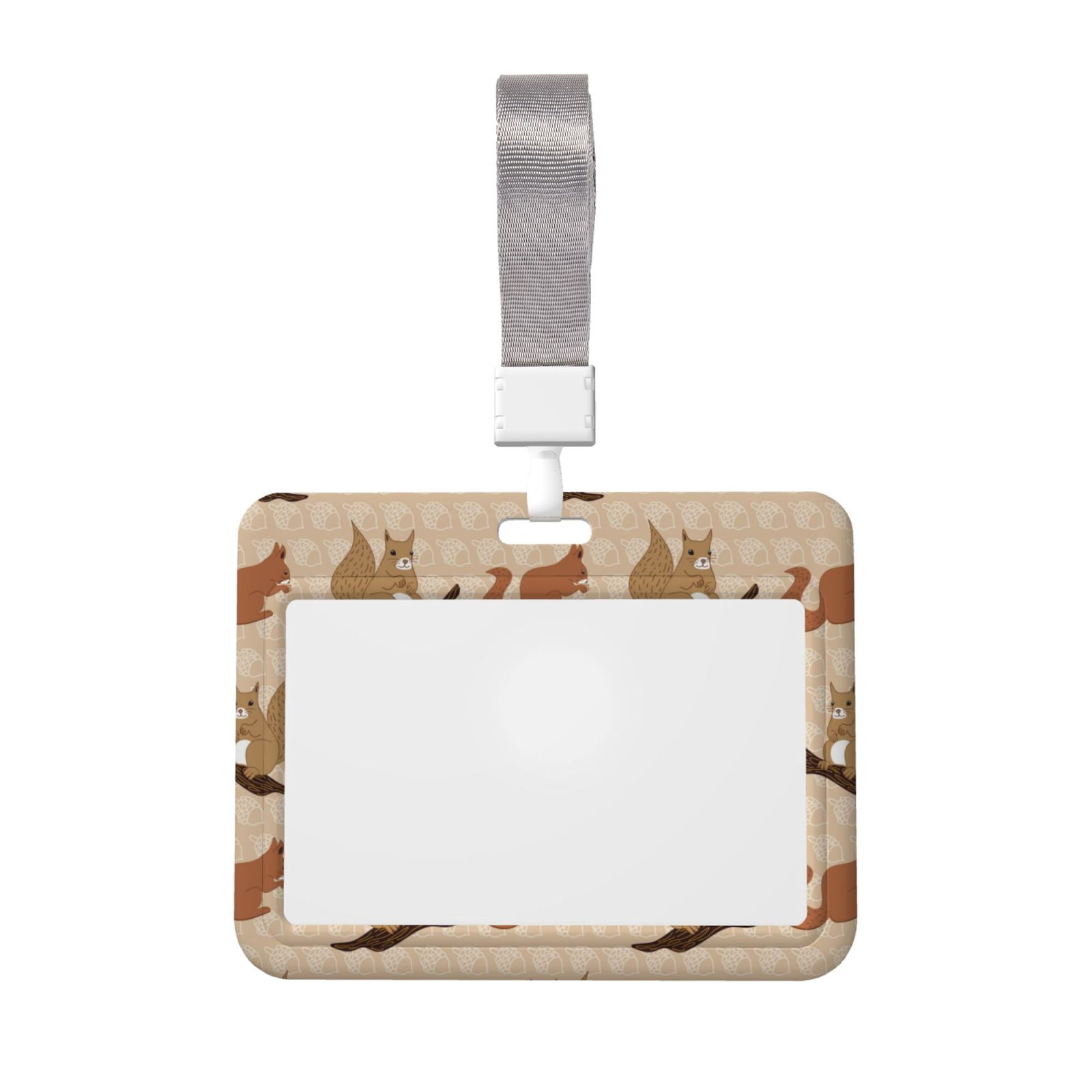 Cauagu Squirrel nut backgrounds for ID Badge Holder,Badge Holder with ...