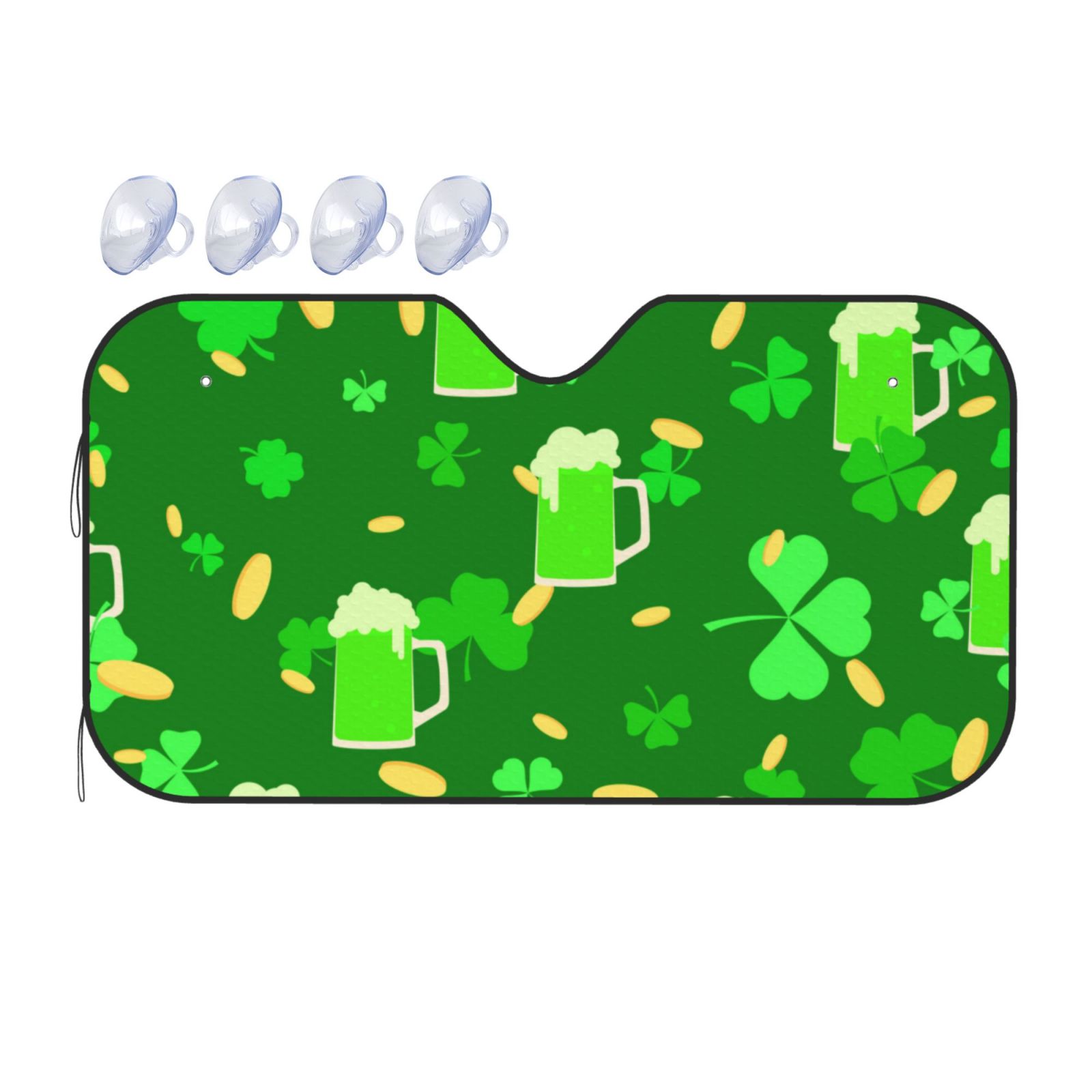 Cauagu St Patrick's Day2 Print Car Windshield Sunshade,1-Piece Foldable ...