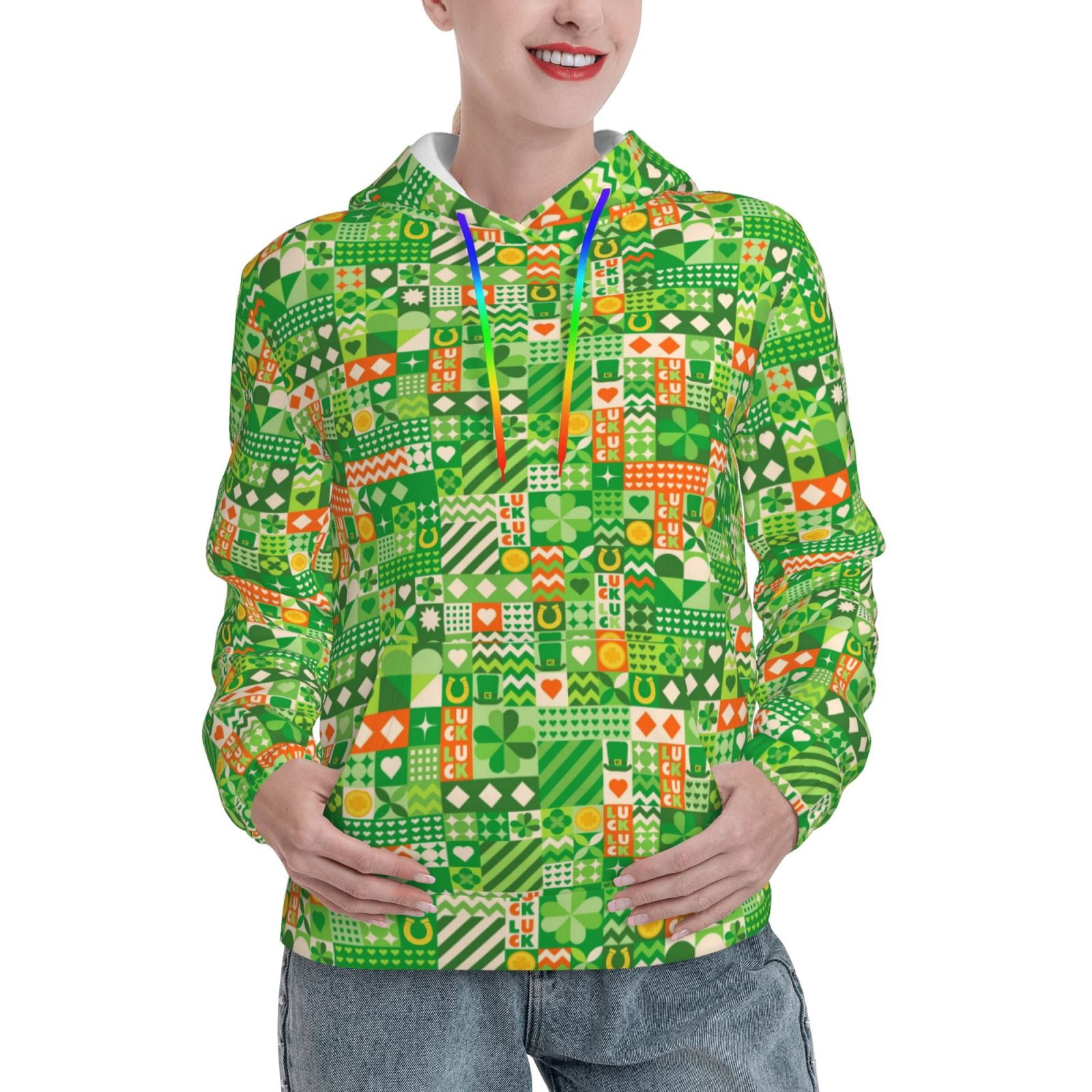 Cauagu St Patrick's Day6 for Women's Hooded Sweatshirts Pullover Hoodie for Women Fall Workout ...