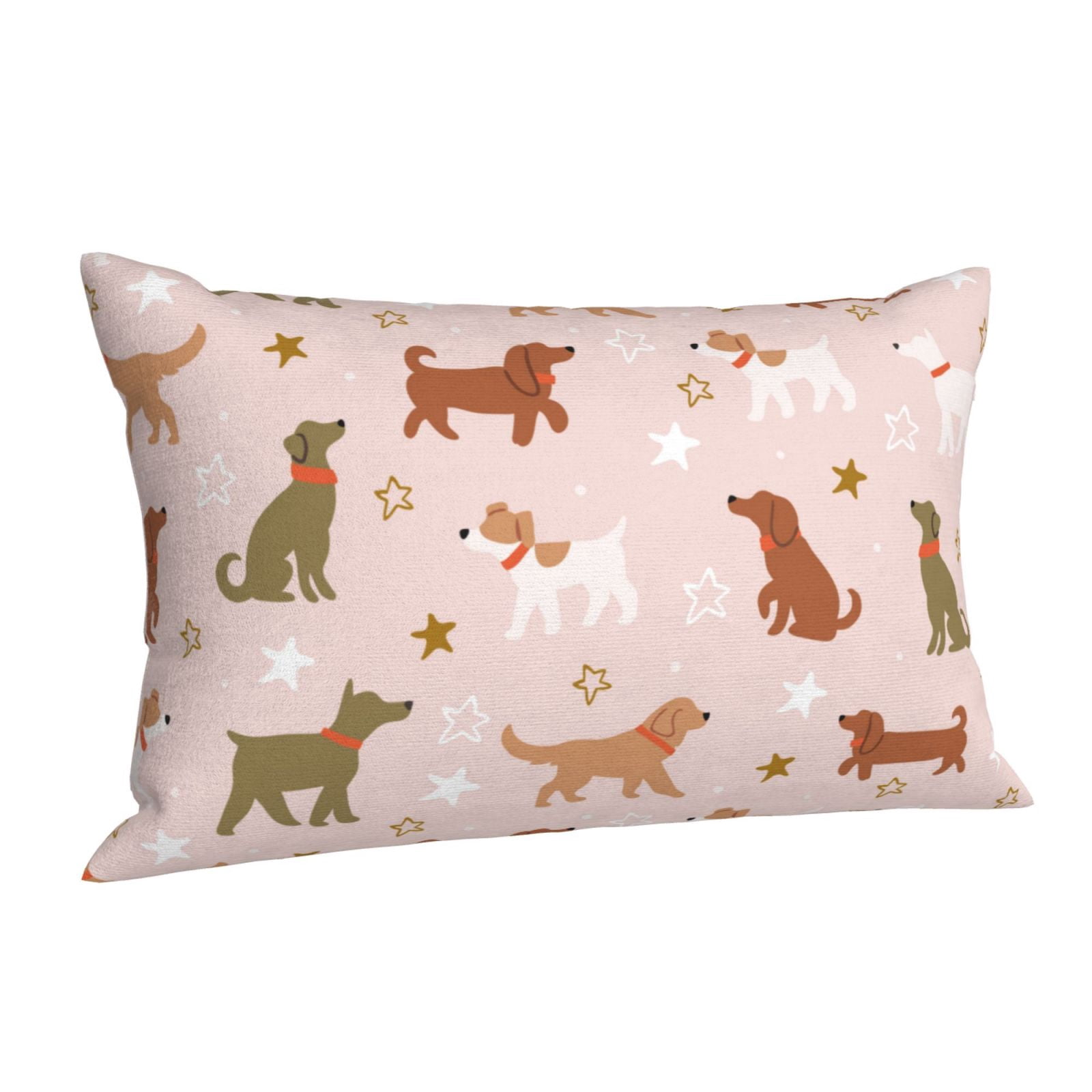 Cauagu Star Cute Dog Print Pillow Covers with Envelope Closure,1PC ...