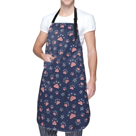 Cauagu Star Dog Paw Aprons with Pockets,Waterproof Apron for Women ...