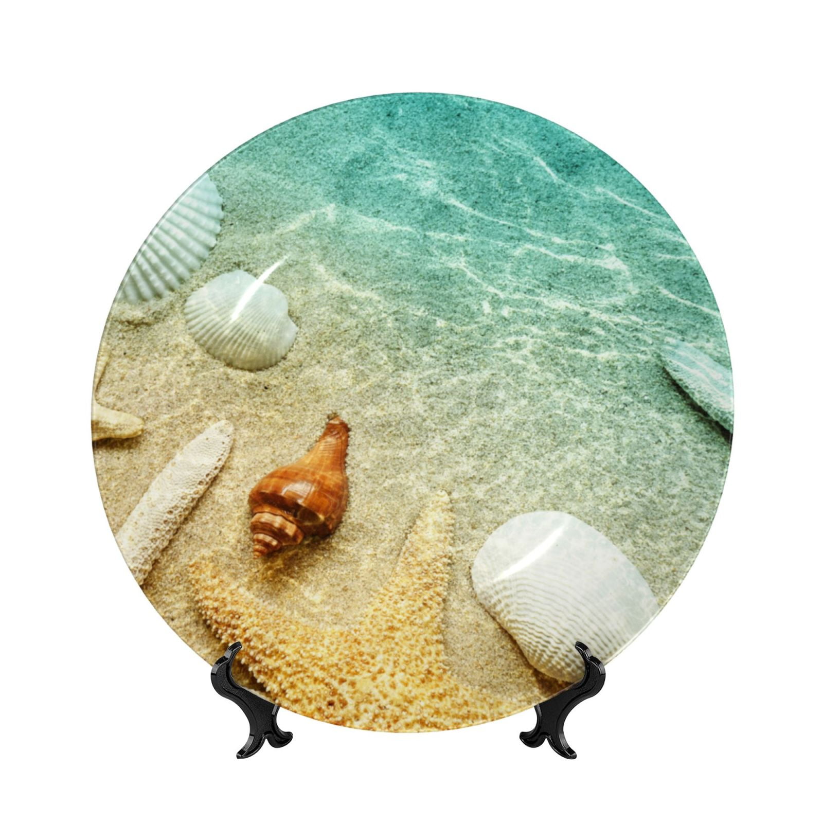 Cauagu Starfish And Seashell On The Beach Print Bone China Decorative ...