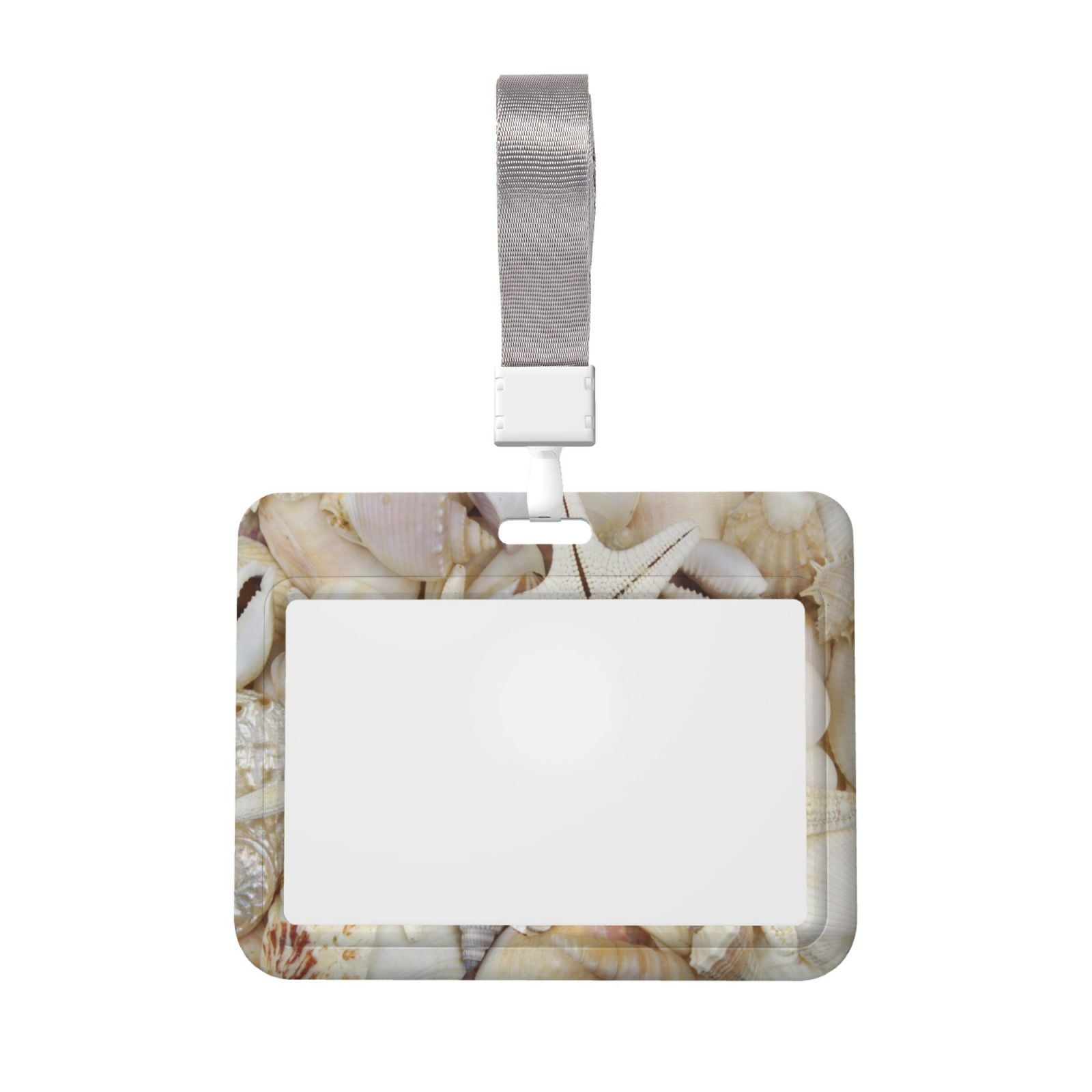 Cauagu Starfishes On Seashells for ID Badge Holder,Badge Holder with ...