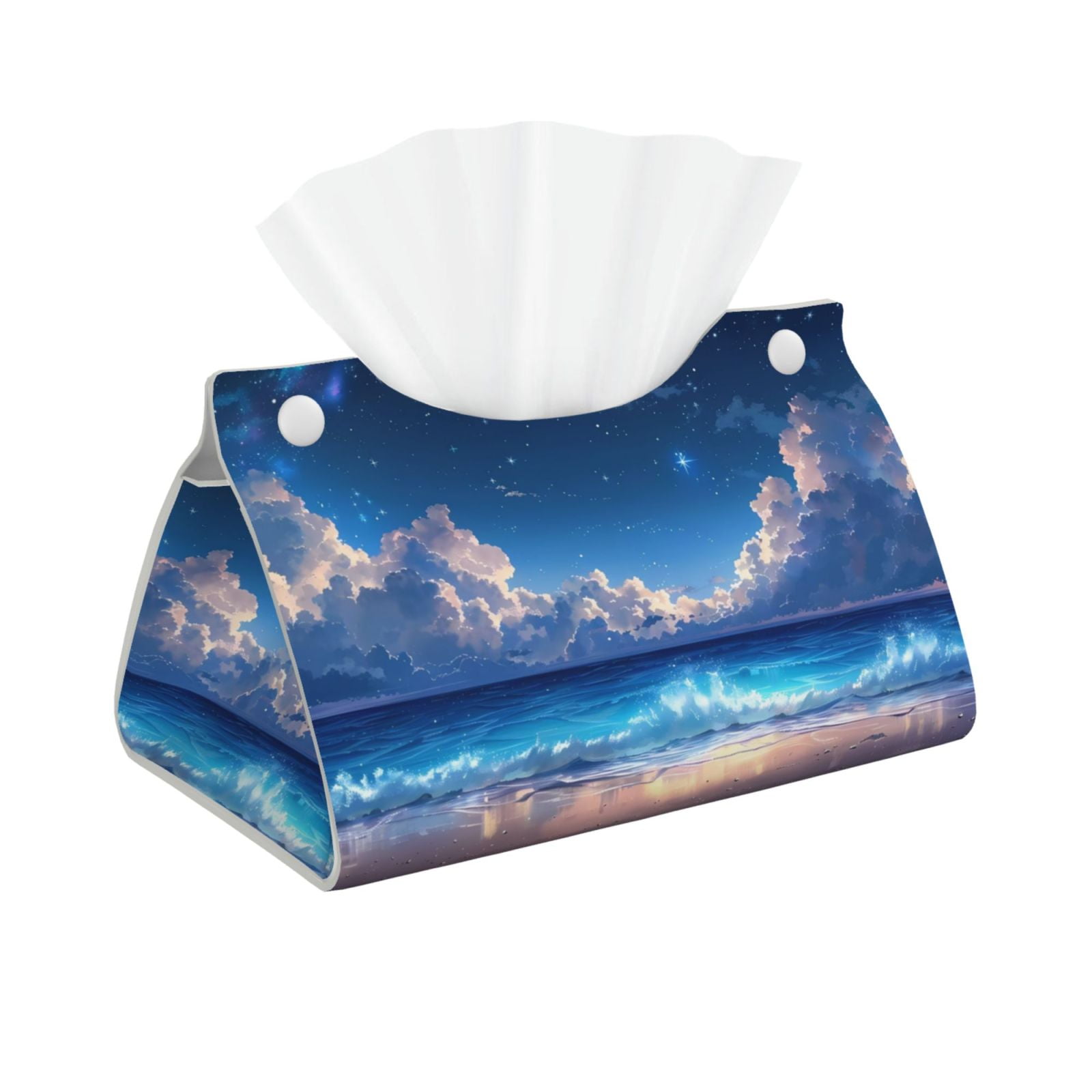 Cauagu Starry Night Ocean View for Large Tissue Box Cover Rectangular ...