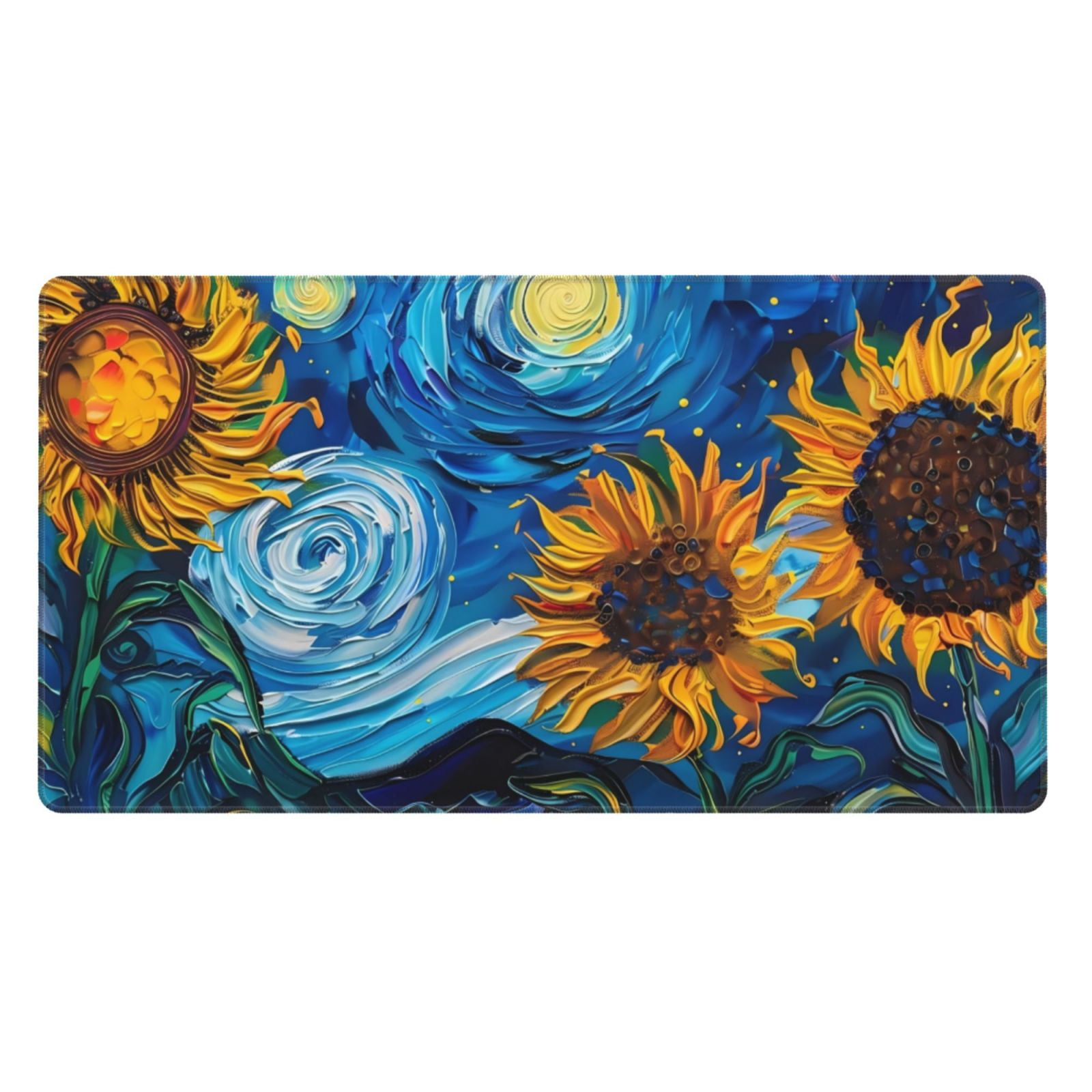 Cauagu Starry Night Sunflower Field for Large Mouse Pad,XXL Extended ...