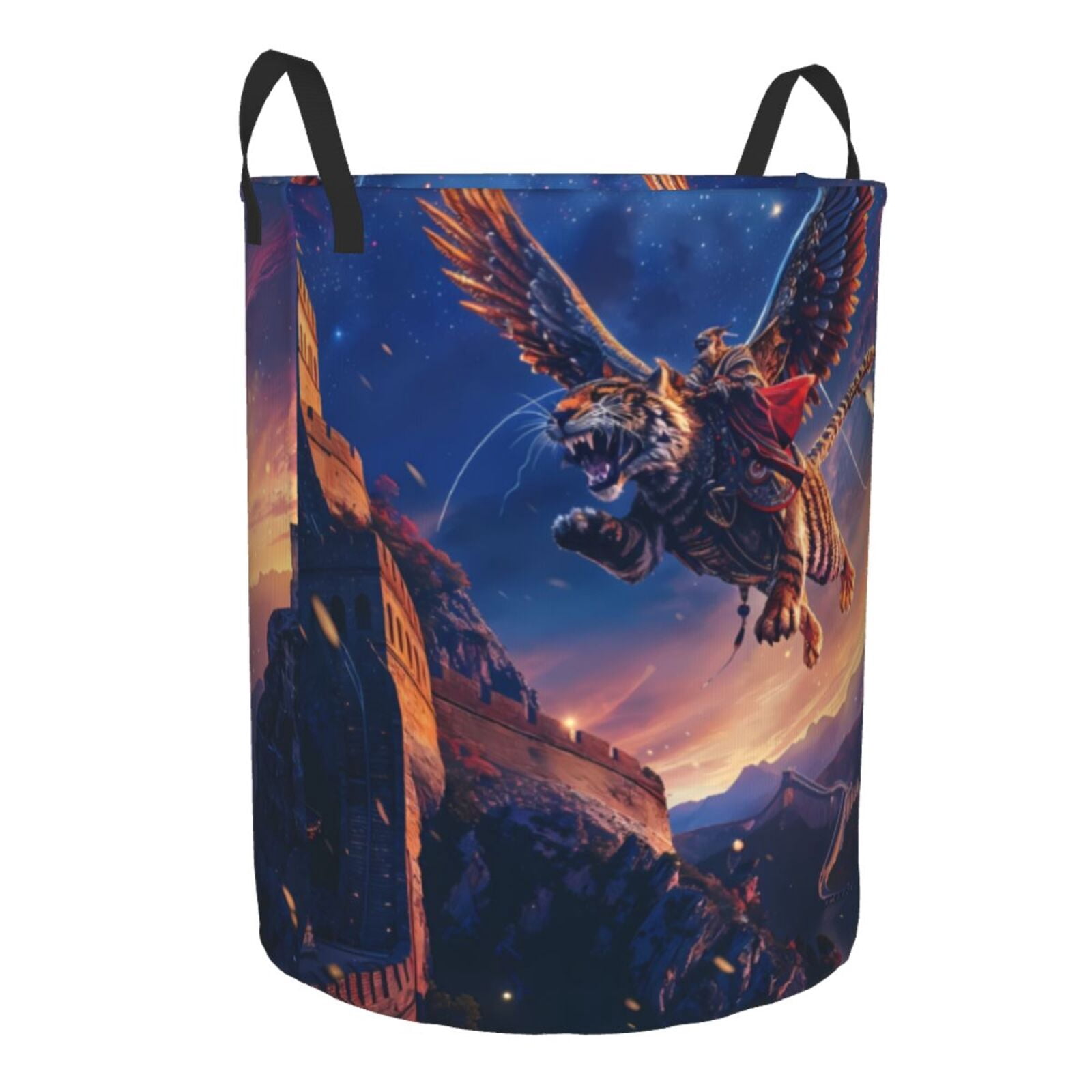 Cauagu Starry Sky Flying Tiger for Laundry Basket,Collapsible Organizer ...
