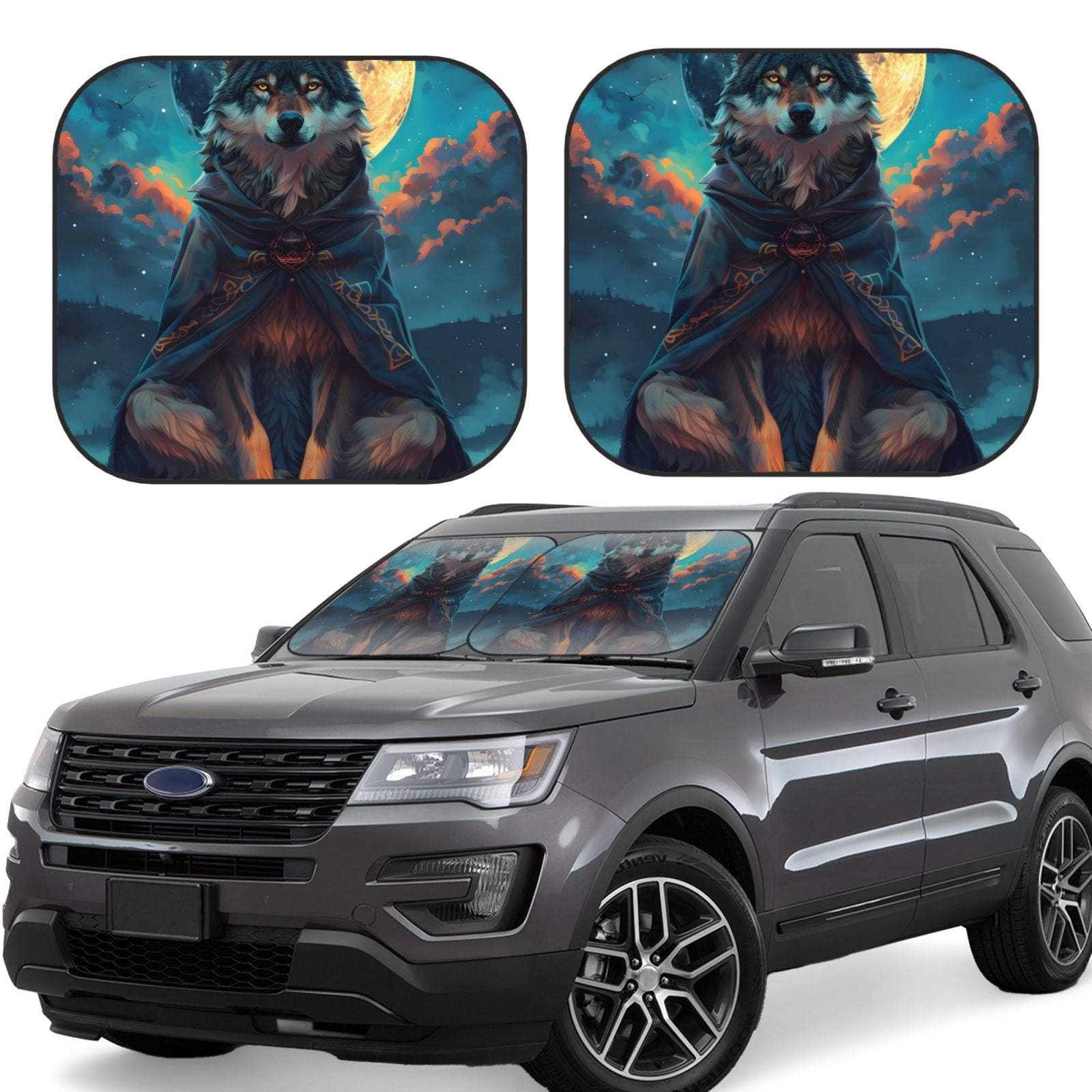 Cauagu Starry Sky Moon Wolf Leader Cauagu {designName} Print Foldable ...