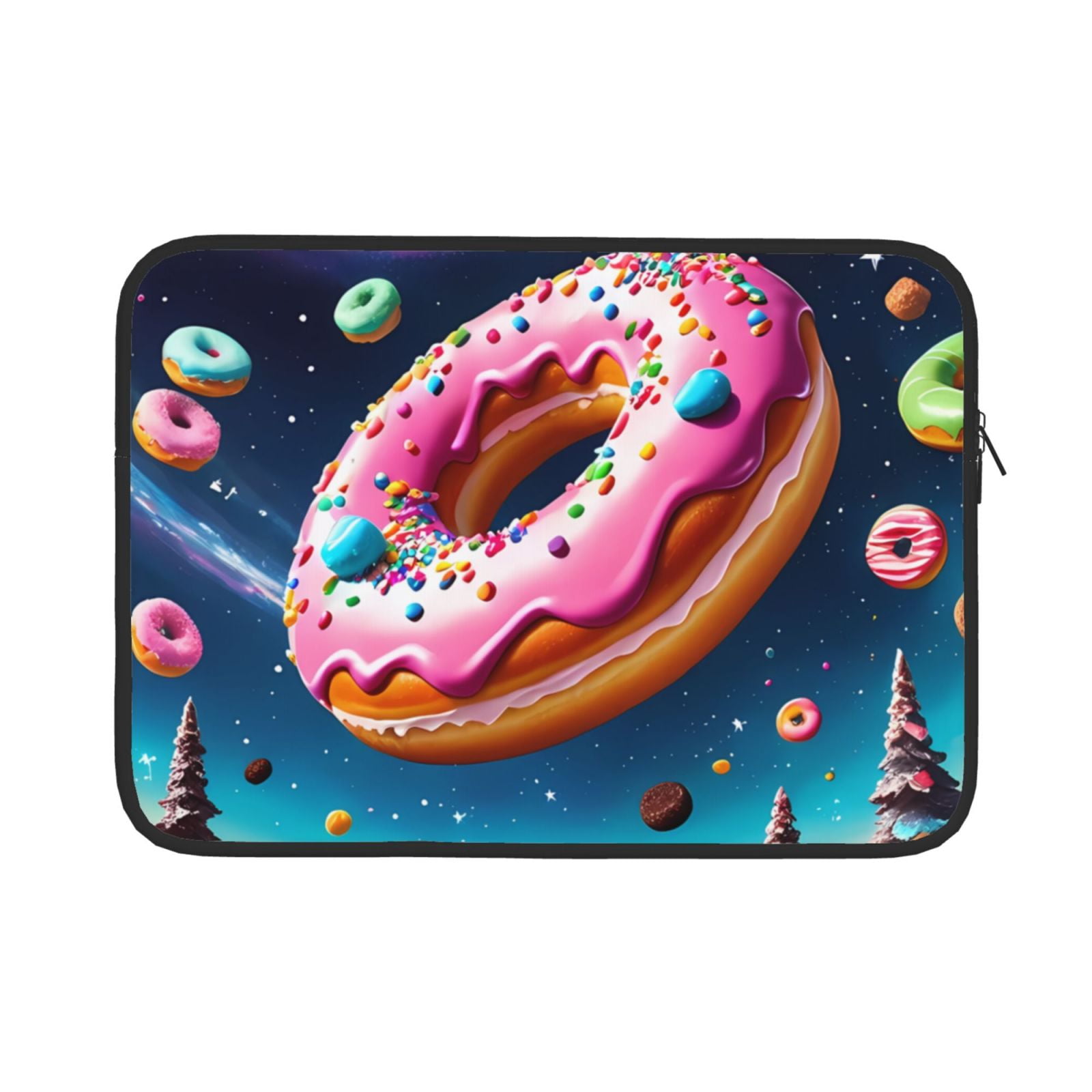 Cauagu Starry Sky Pine Tree Donut Print Laptop Sleeve Case, Laptop ...