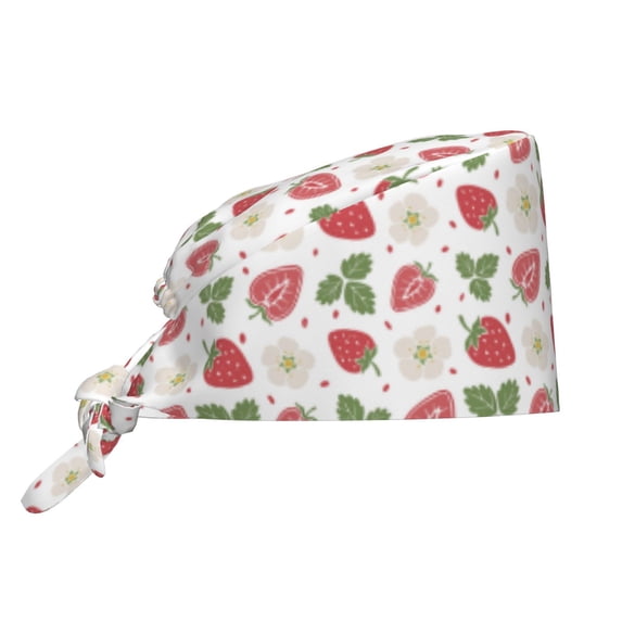 Cauagu Strawberry Pattern 1 Pcs Working Caps,Adjustable Working Hats ...