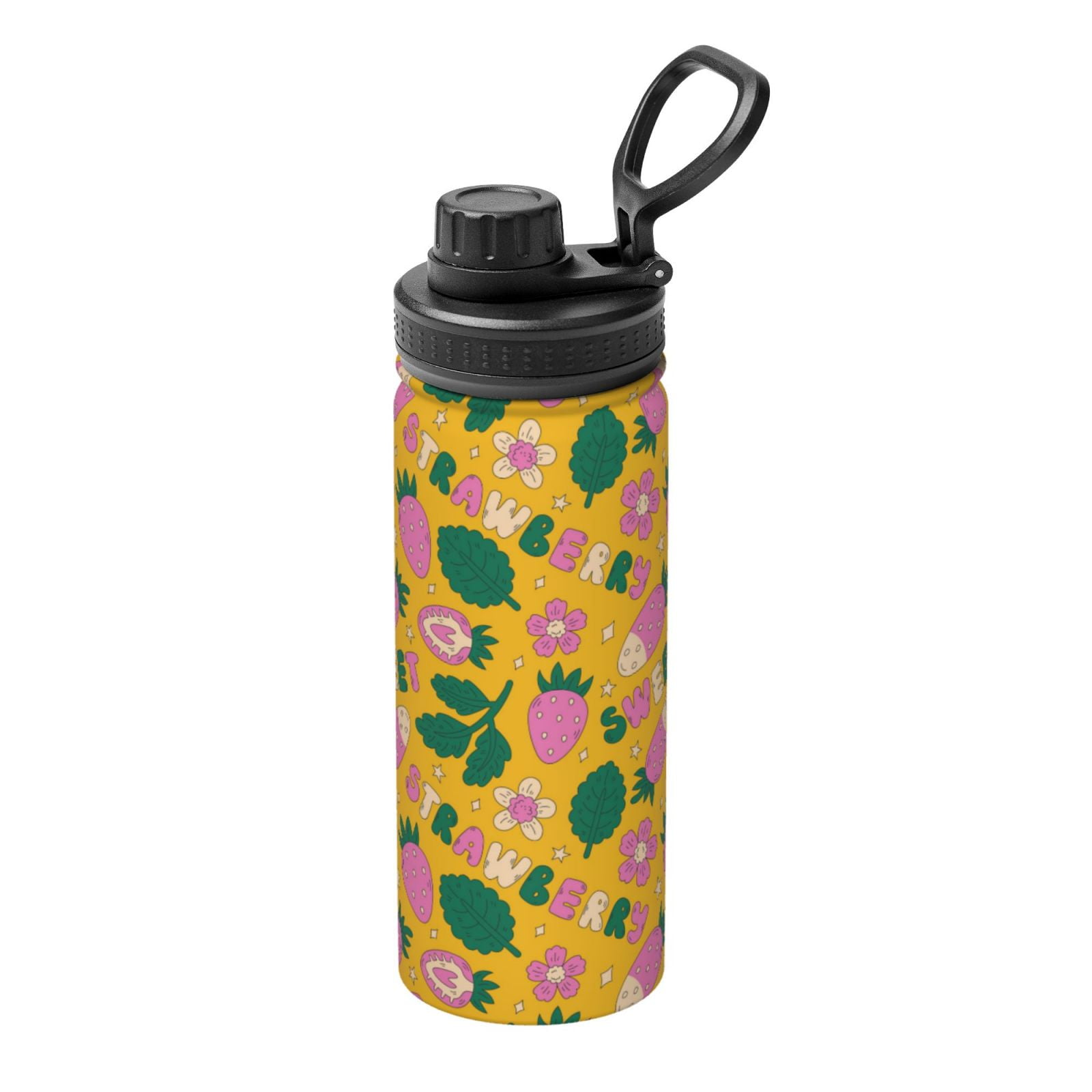 Cauagu Strawberry Print 18oz Vacuum Insulated Stainless Steel Water ...