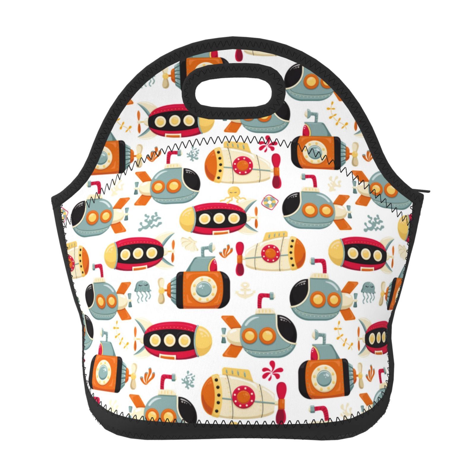 Cauagu Submarines Print Insulated Lunch Box,Lunch Tote Lunch Bag ...